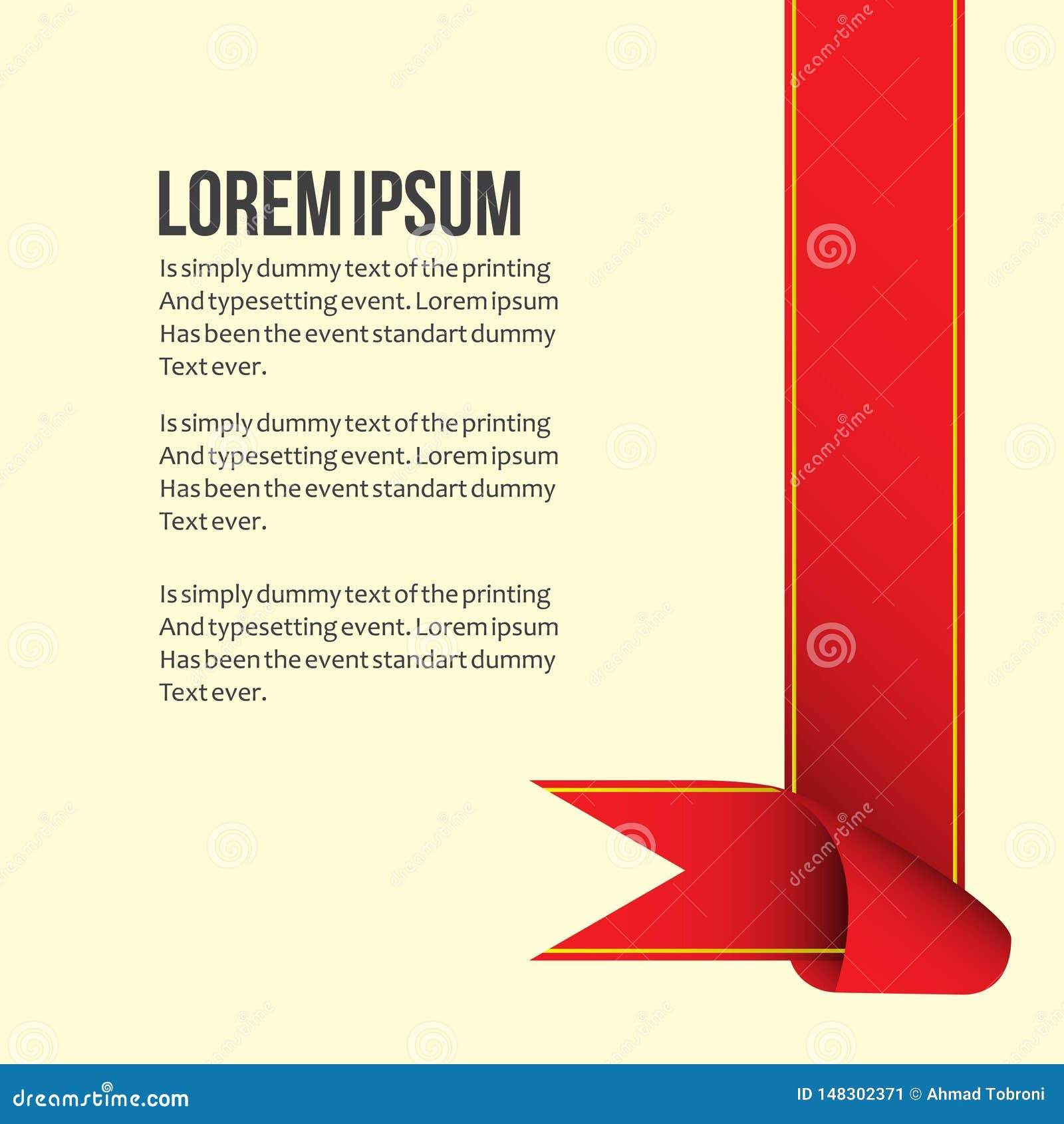 Ribbon Frame Vector Template Design Illustration Stock Vector ...