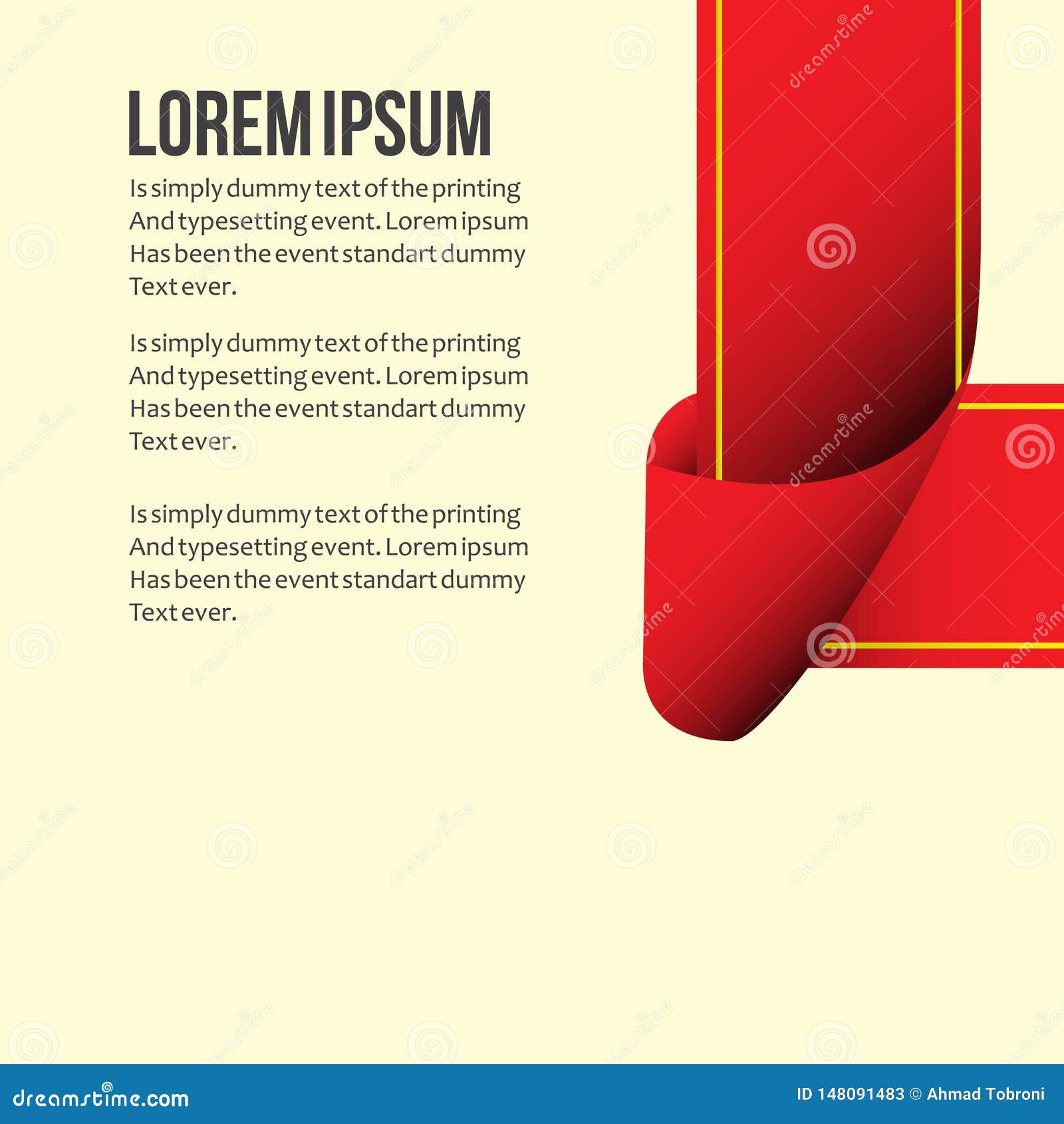 Ribbon Frame Vector Template Design Illustration Stock Vector ...