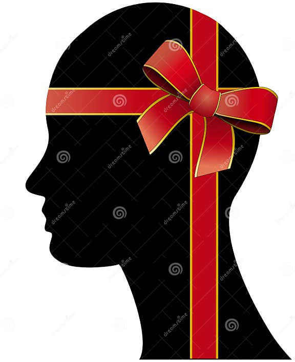 Ribbon head stock vector. Illustration of blank, present - 29387016