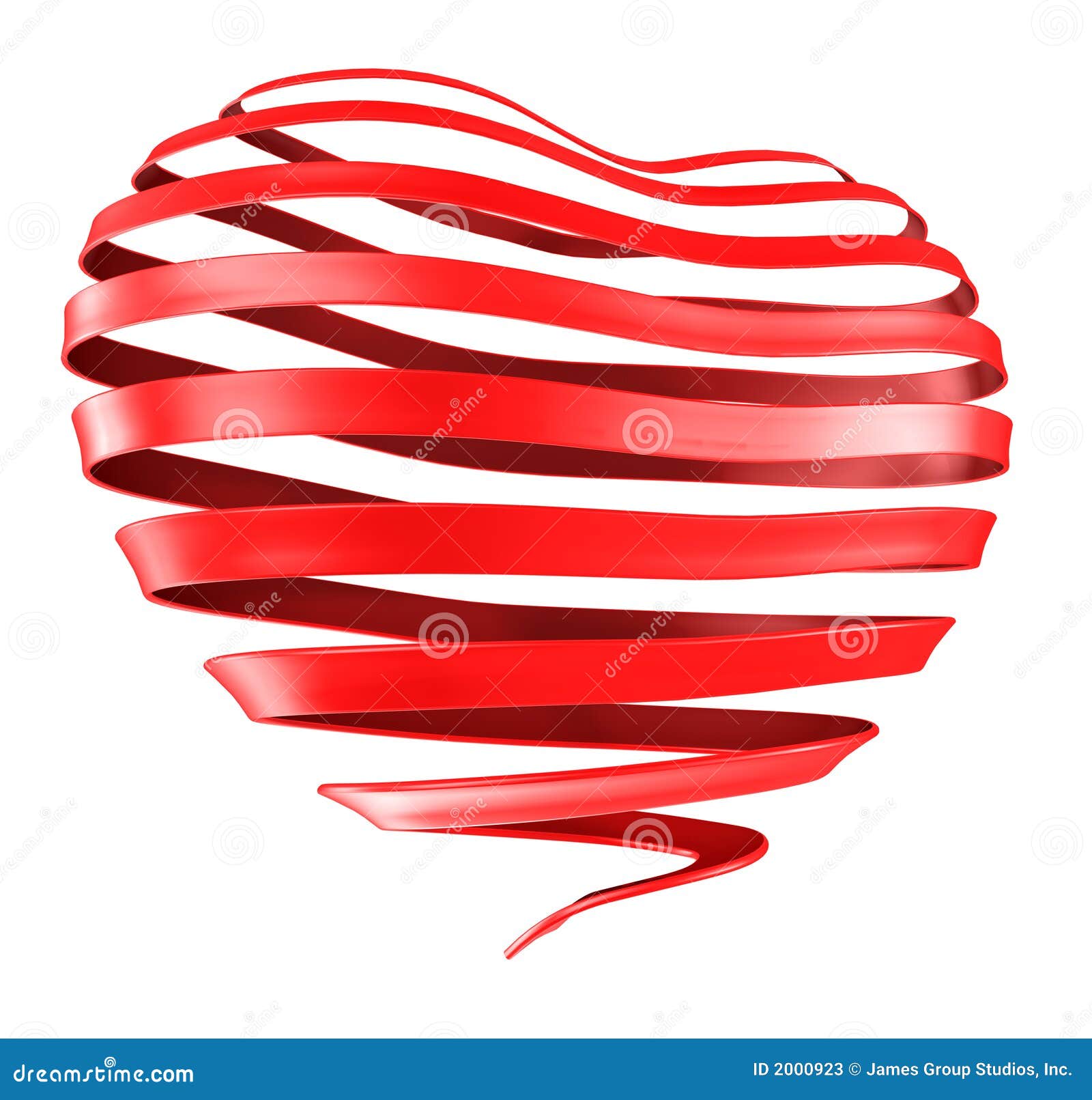 Ribbon Heart stock illustration. Illustration of copyspace - 2000923