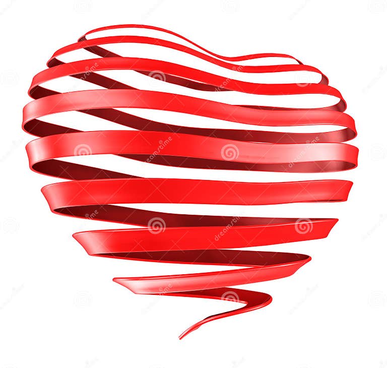 Ribbon Heart stock illustration. Illustration of copyspace - 2000923
