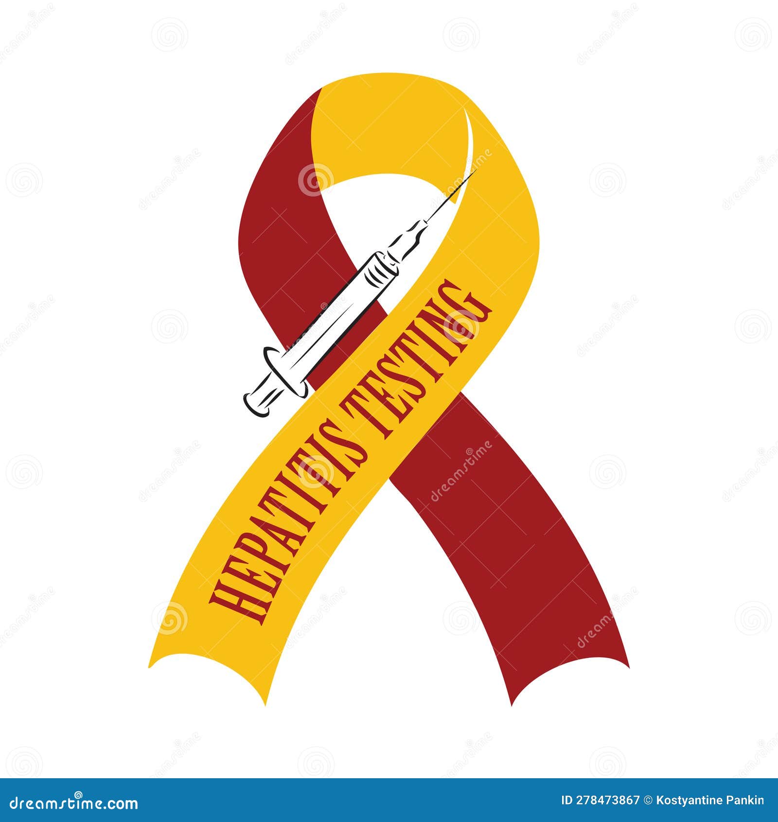 Ribbon For Hepatitis. Vector Illustration Of World Hepatitis Day July ...