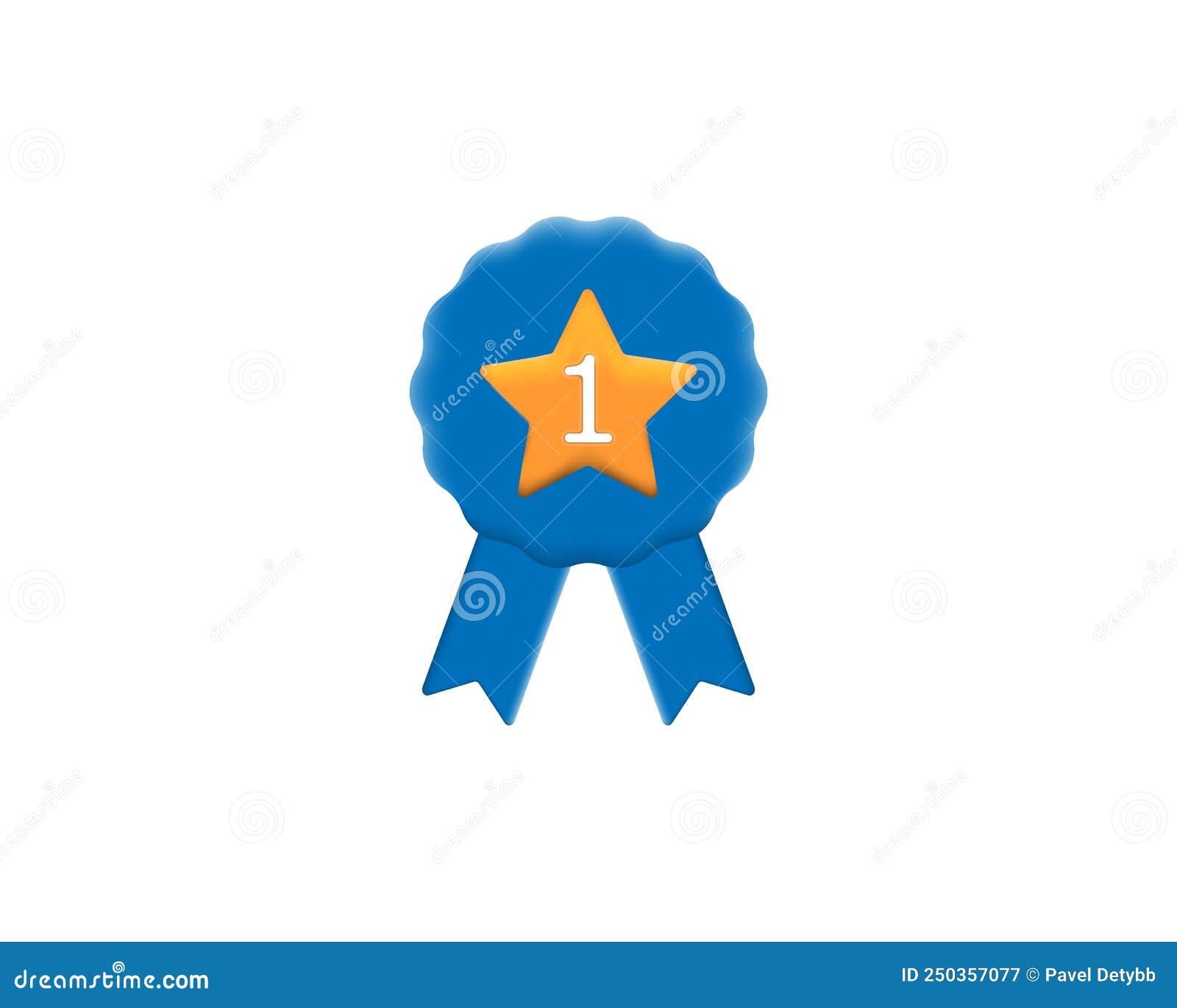 Ribbon Icon with Star. 3d. Vector Illustration. Stock Vector ...