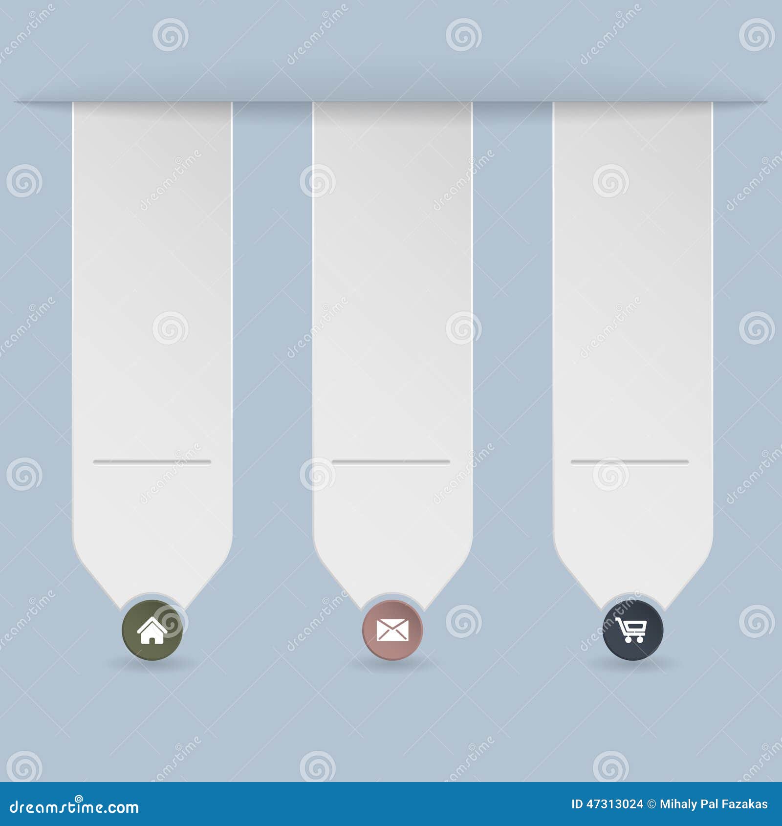 Ribbon Infographic with Blue Background Stock Vector - Illustration of ...