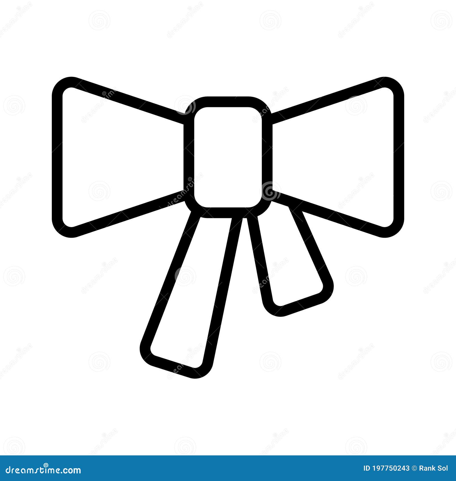 Ribbon, Knot, Bow, Decoration Fully Editable Vector Icon Stock Vector ...