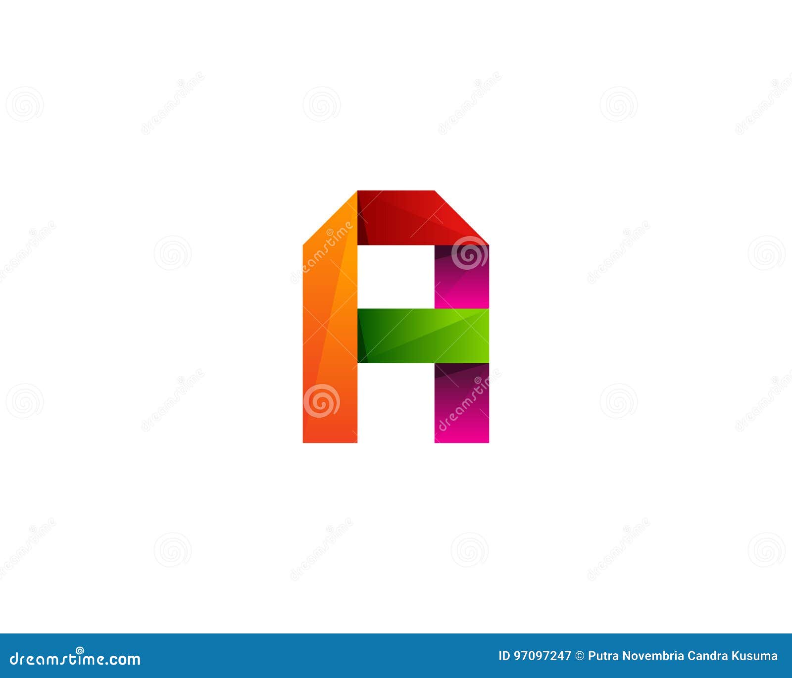 Ribbon Letter Icon Logo Design Element Stock Vector - Illustration of ...
