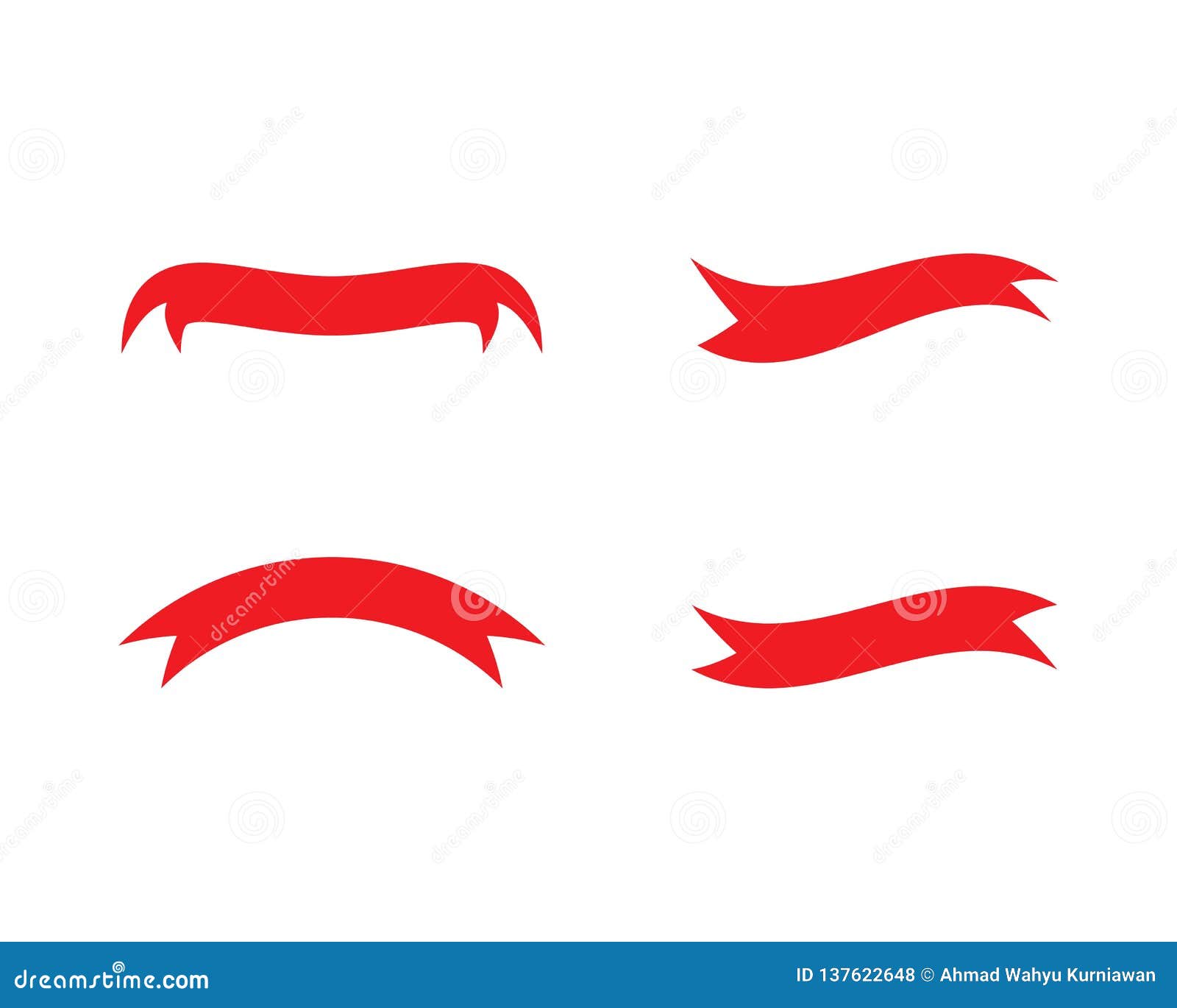 Ribbon logo vector stock vector. Illustration of sign - 137622648
