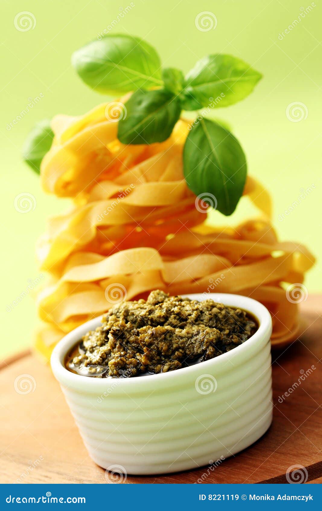 Ribbon pasta stock image. Image of pesto, fettuccine, flour - 8221119