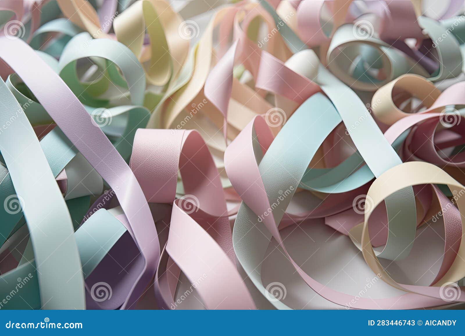 Red Ribbon Patterns Set Isolated On White Background. Vector ...