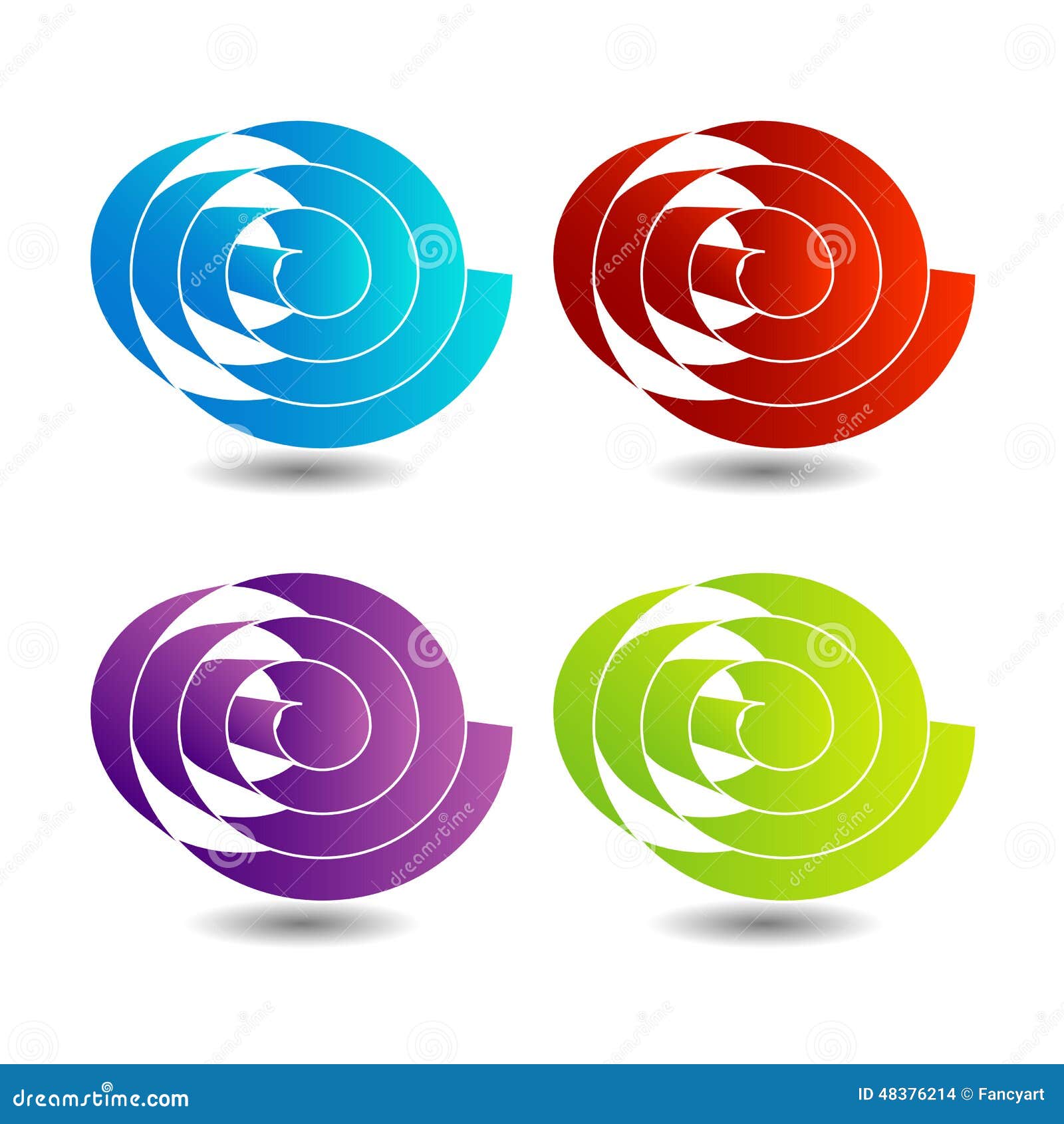 Ribbon Scroll in Different Colors Stock Vector - Illustration of ...