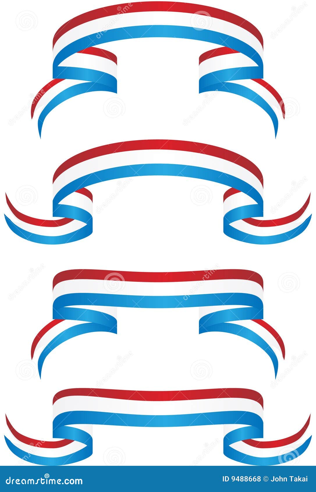 Ribbon Set - Patriotic stock vector. Illustration of patriotic - 9488668