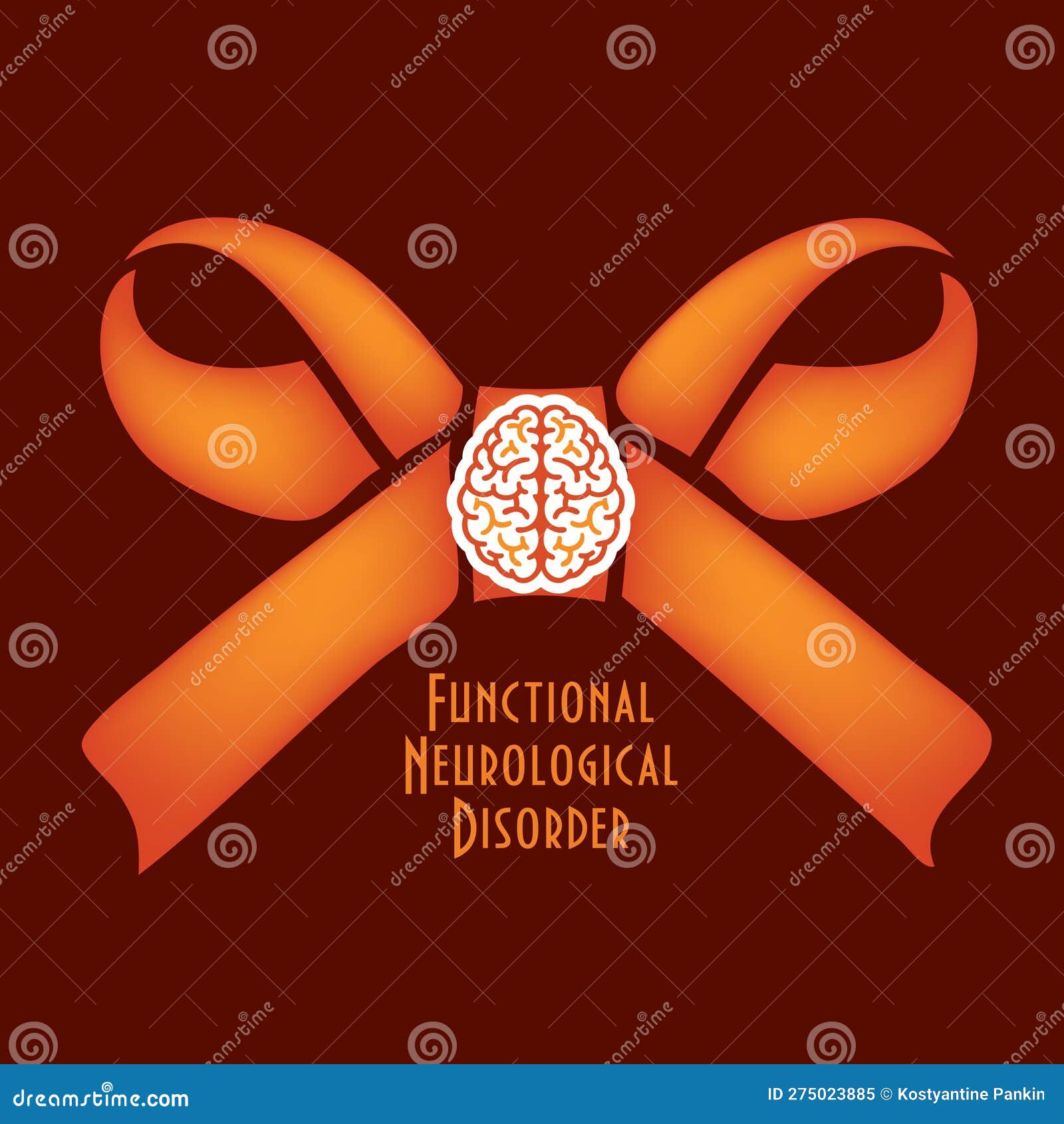 Ribbon Sign Functional Neurological Disorder Stock Vector ...