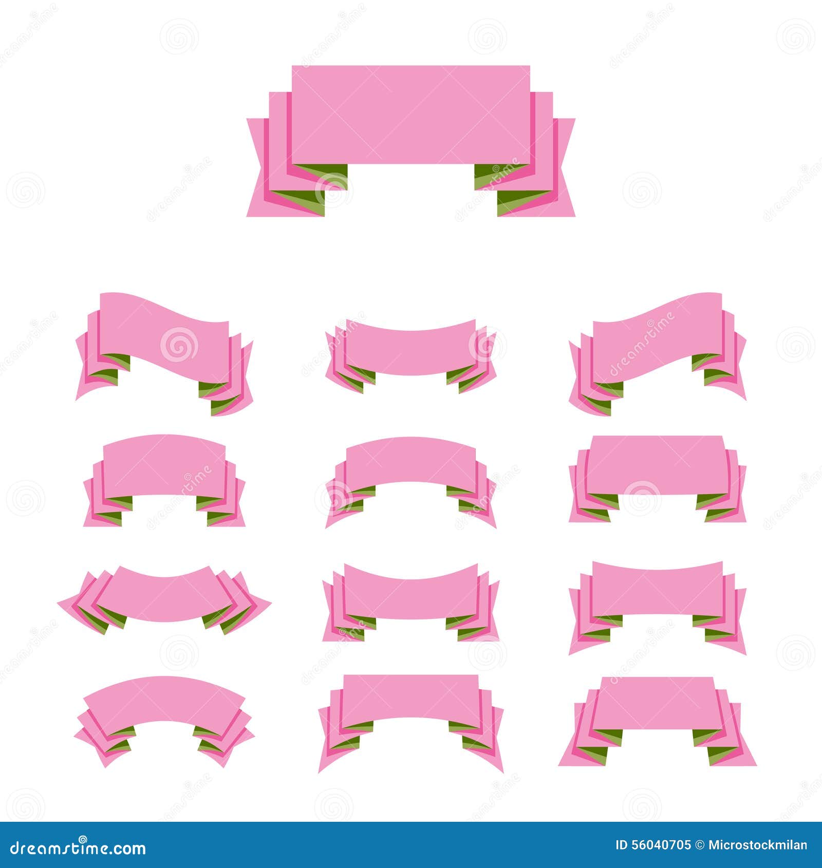 Ribbon Simple Style Set stock vector. Illustration of label - 56040705