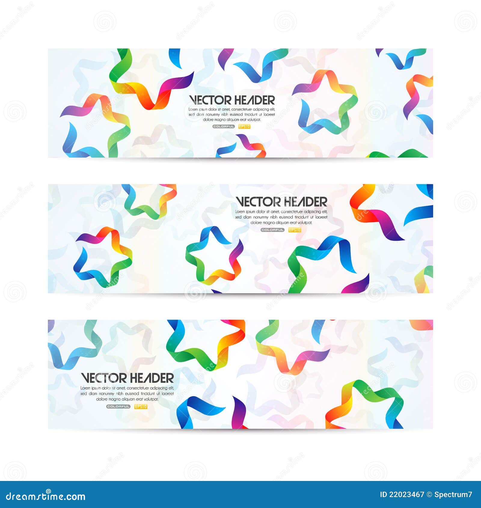 Ribbon stars vector header stock vector. Illustration of modern - 22023467