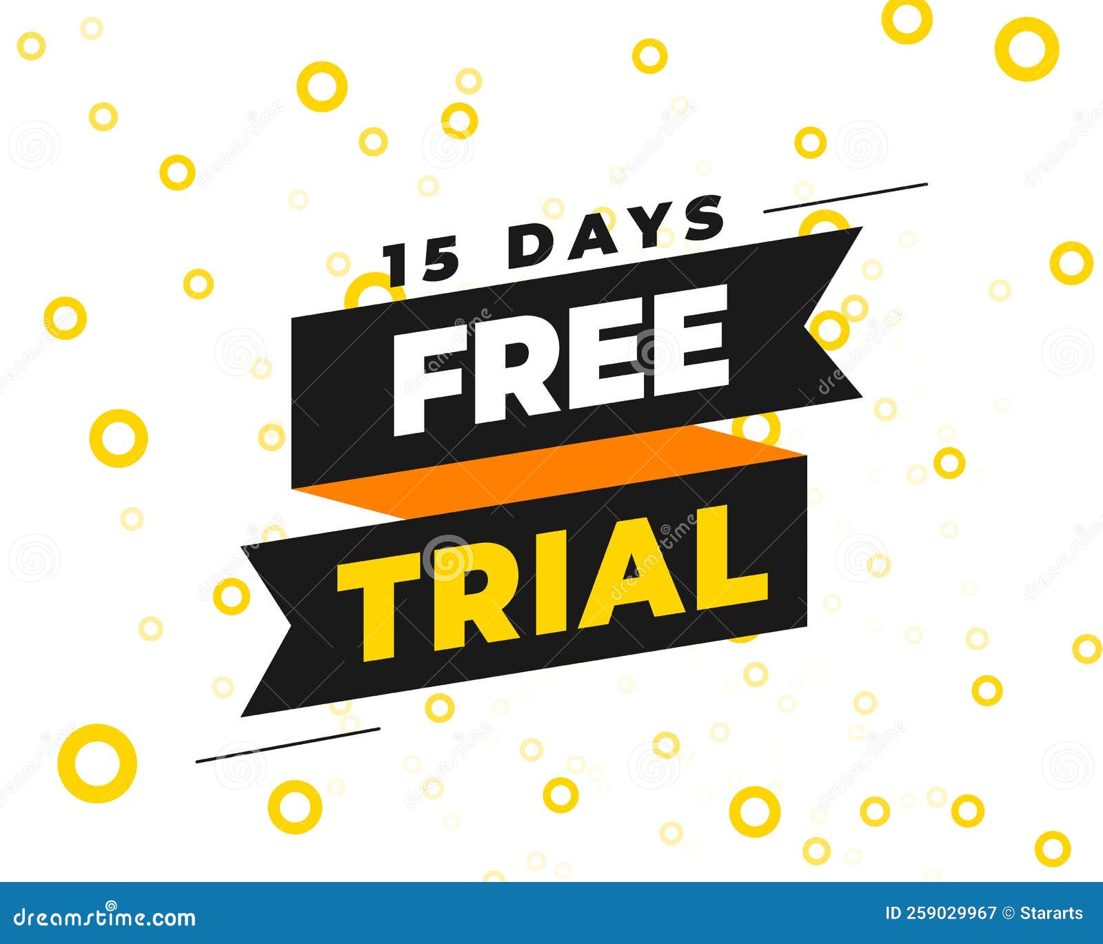 Ribbon Style Free 15 Days Trial Offer Background Stock Vector - Illustration of satisfaction ...