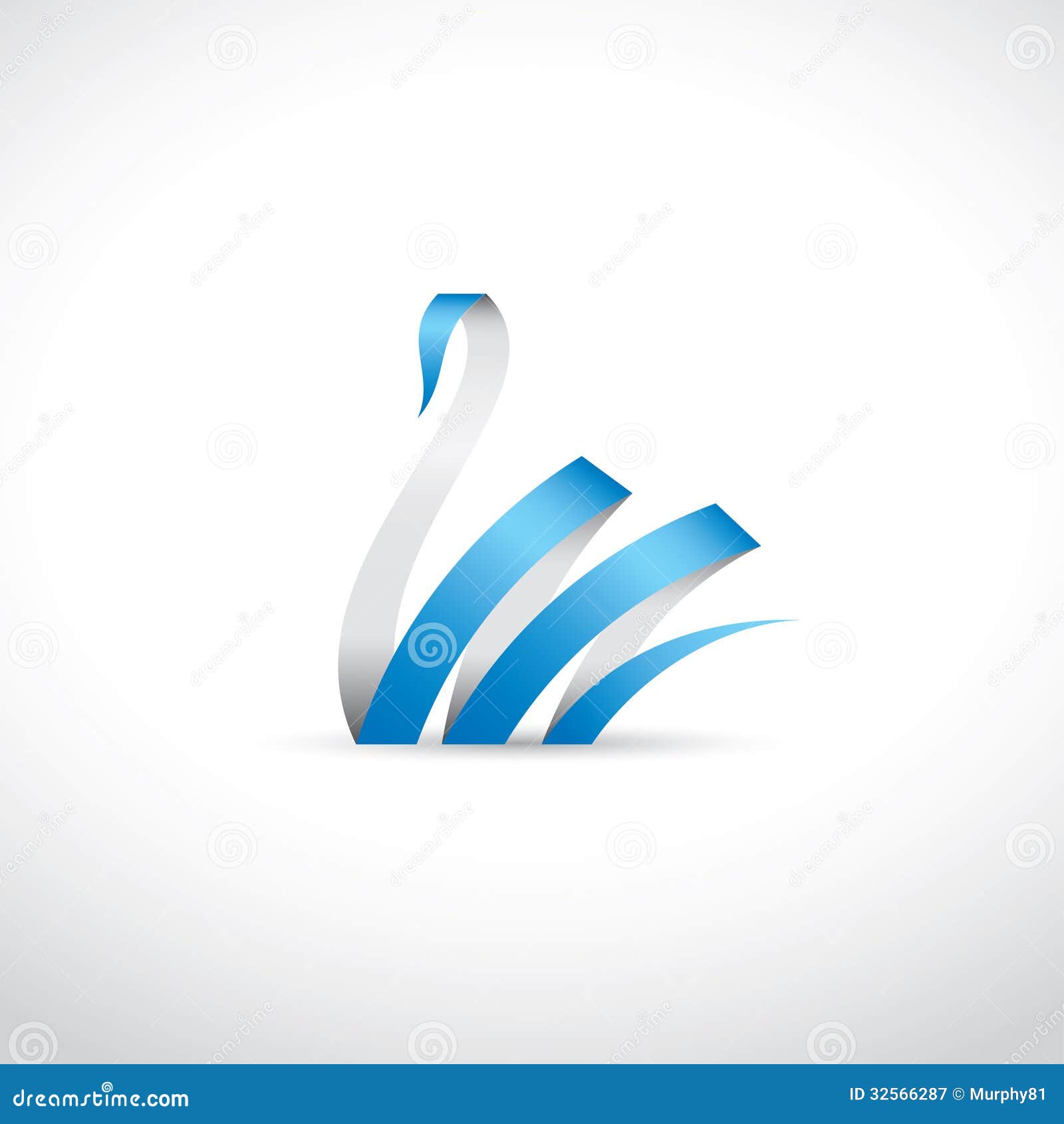 Ribbon swan stock vector. Illustration of abstract, animal - 32566287