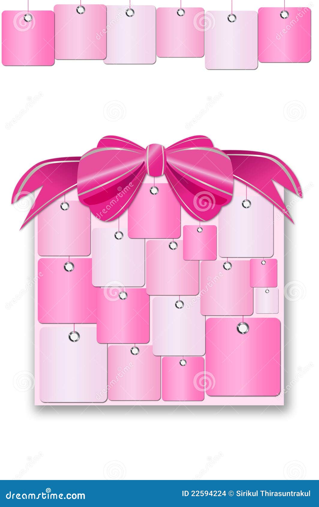 Ribbon and Tag Background stock illustration. Illustration of party ...