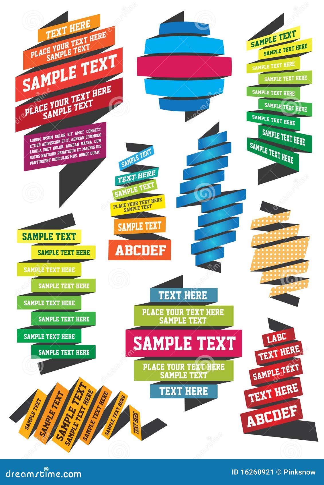 Ribbon template stock vector. Illustration of isolated - 16260921