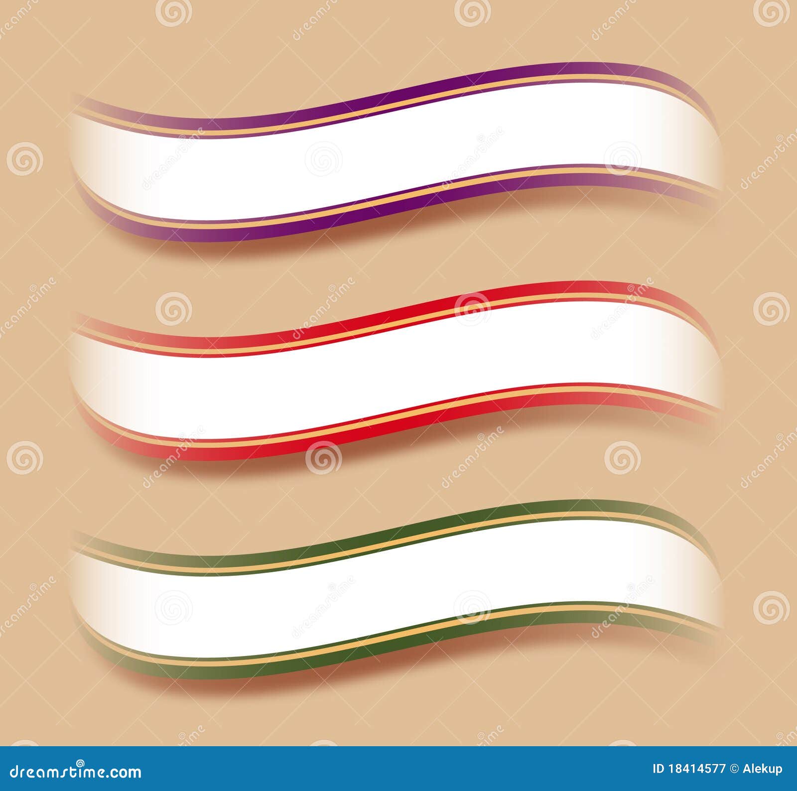 Ribbon text template stock vector. Illustration of banner - 18414577