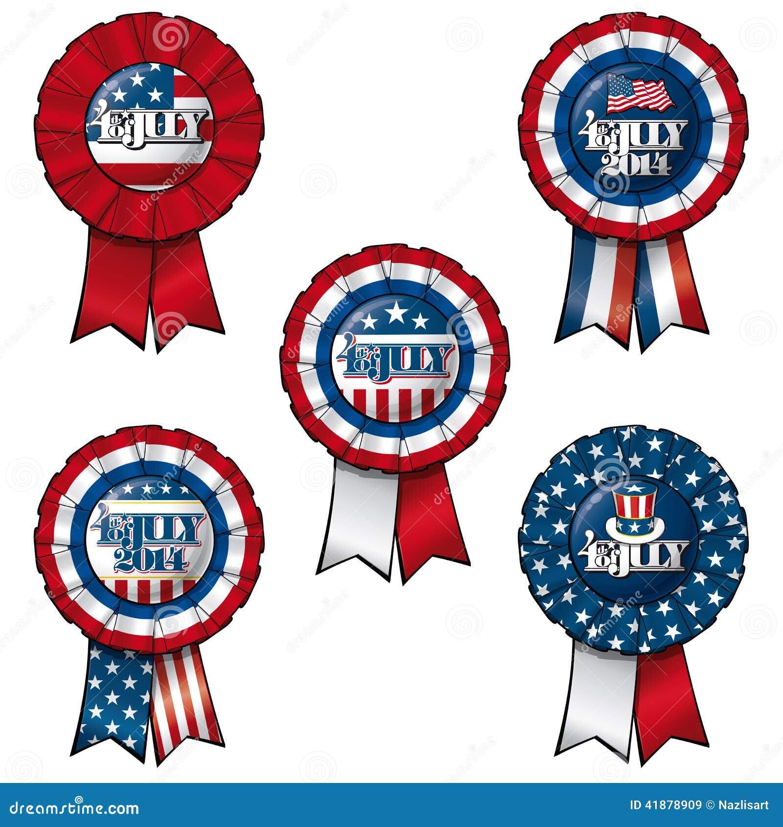 Ribbon 4th of July stock illustration. Illustration of ribbon - 41878909