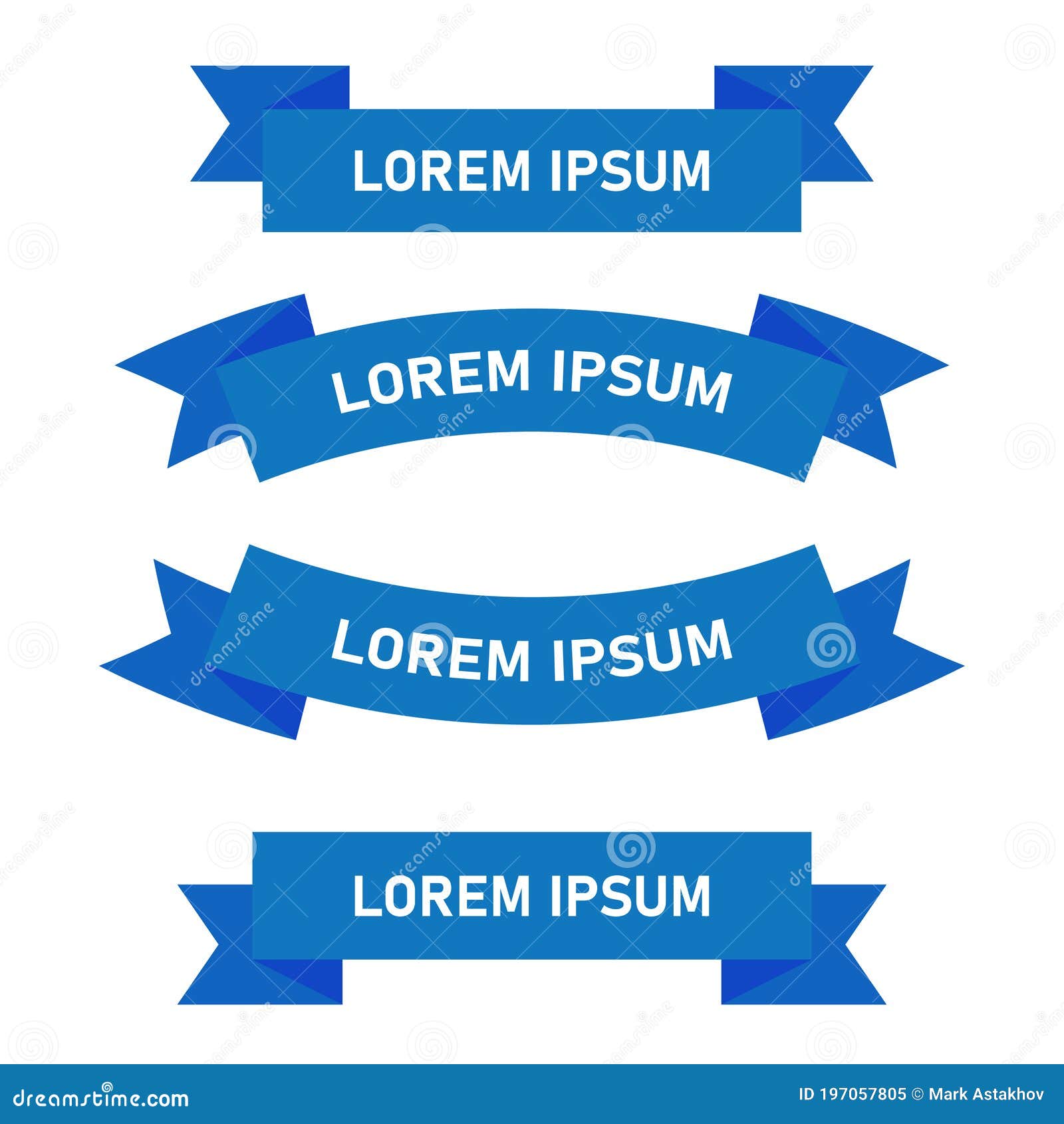 Ribbon Vector Banner, Blue Ribbon Template Icon Stock Vector ...