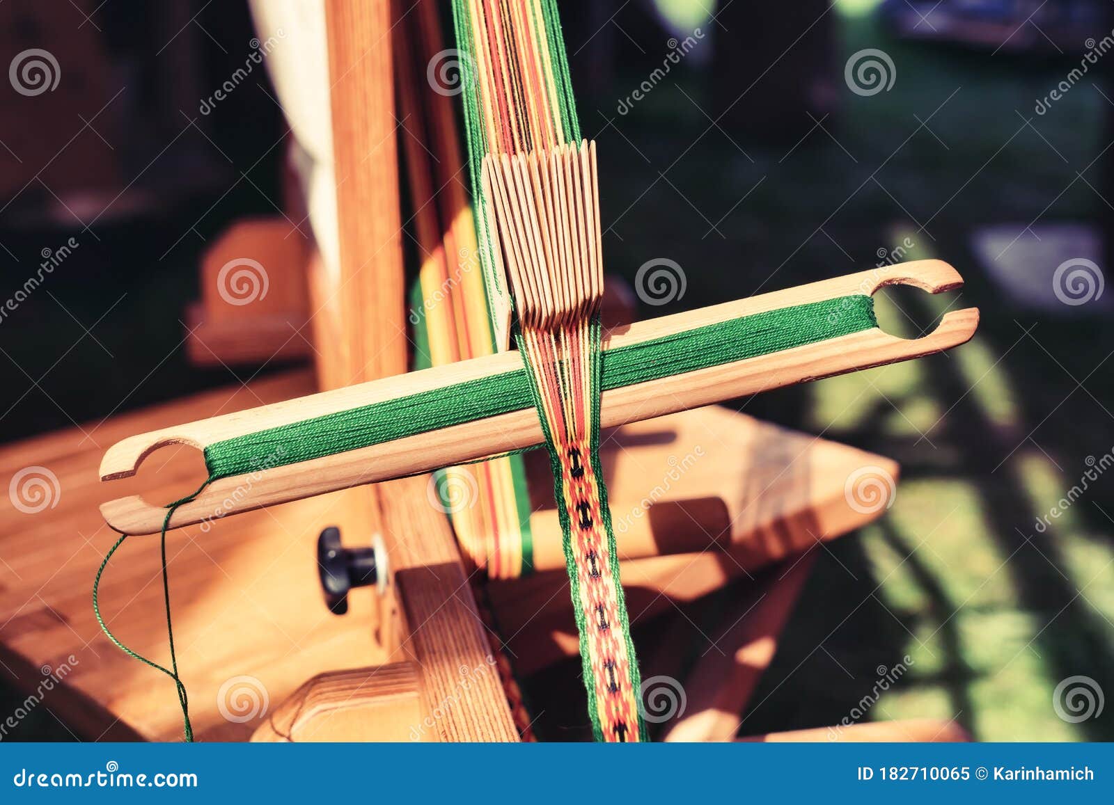 Ribbon Weaving on a Loom, Close Up Stock Image - Image of loom, edging ...