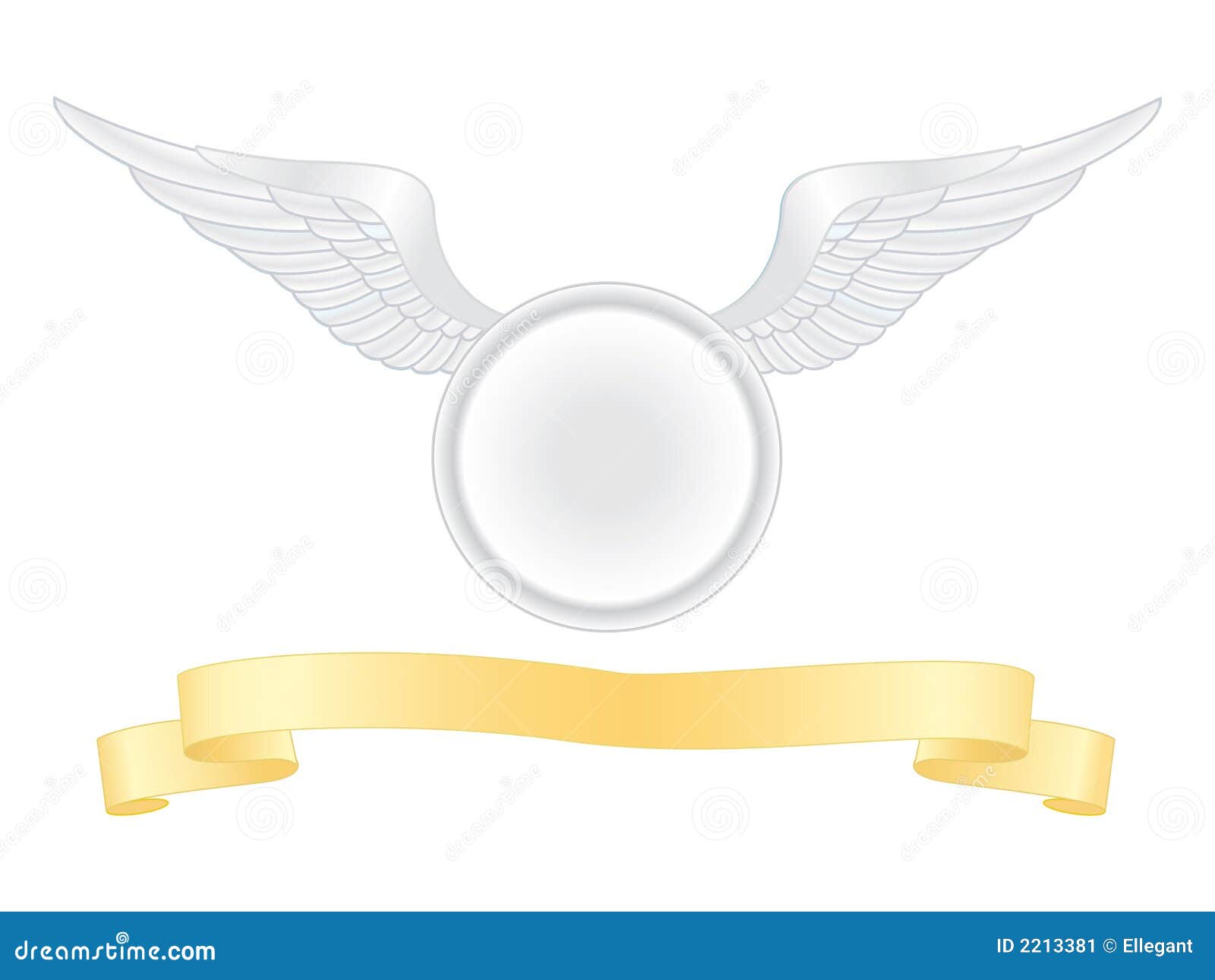 Ribbon Wings stock vector. Illustration of yellow, vector - 2213381