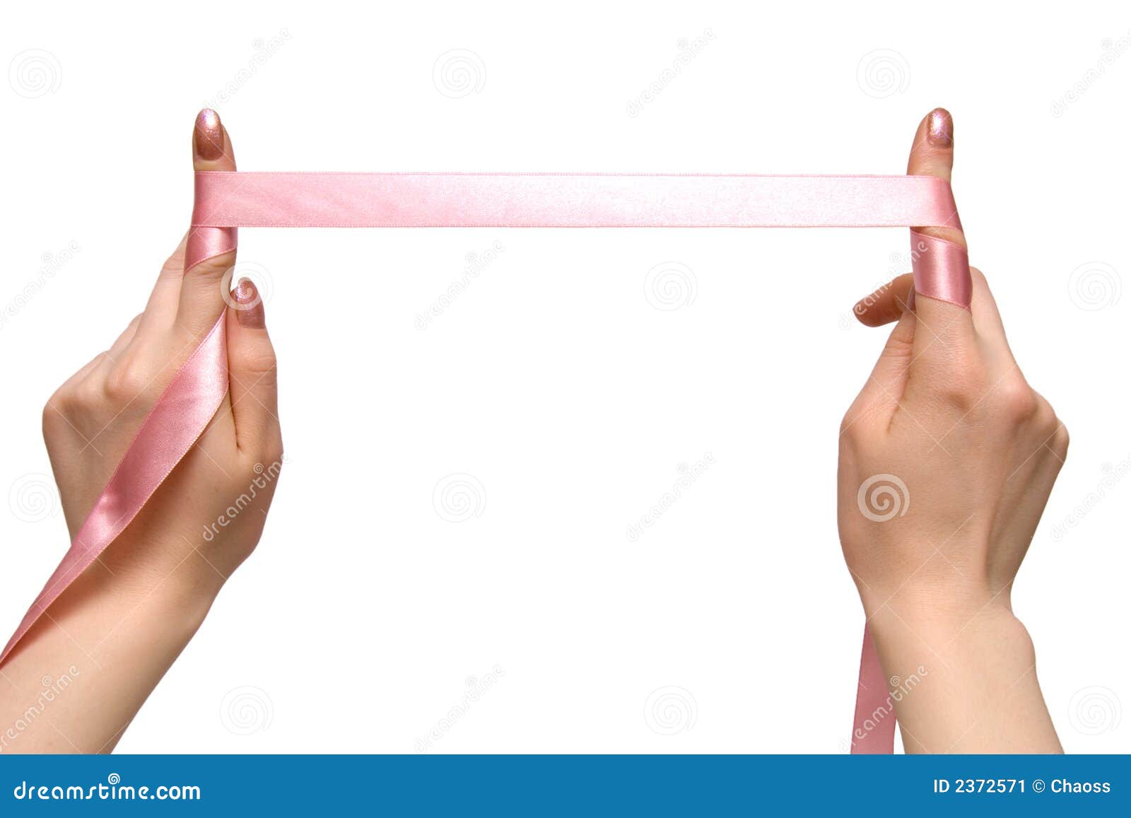Ribbon on woman hands stock image. Image of cosmetics - 2372571