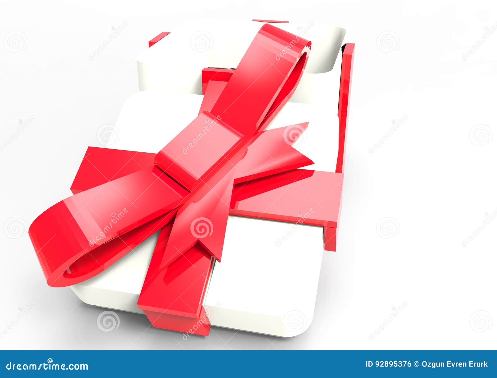 Ribbon Wrapped Gift Package Stock Illustration - Illustration of gift ...