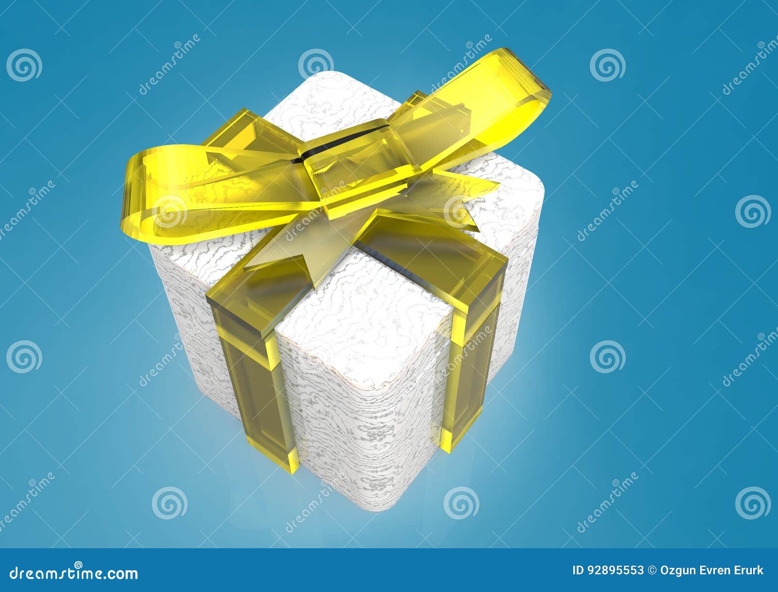 Ribbon Wrapped Gift Package Stock Illustration - Illustration of party ...