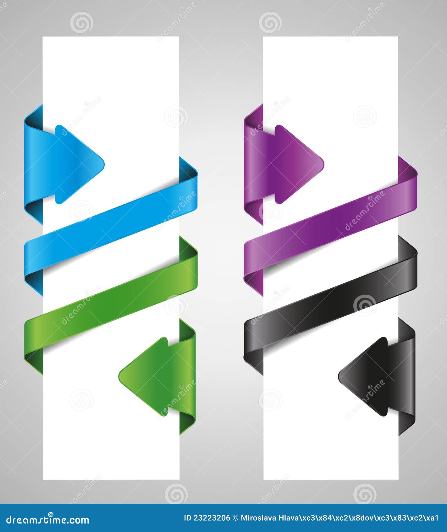 Ribbons stock vector. Illustration of direction, office - 23223206