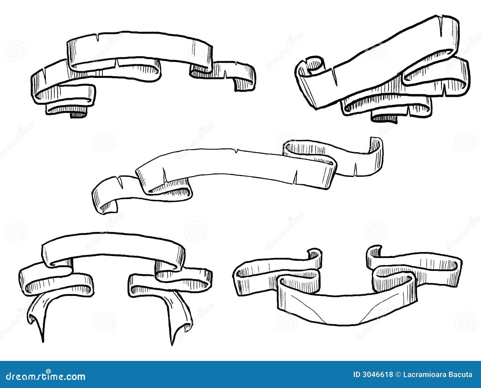 Ribbons stock vector. Illustration of decoration, artistic - 3046618