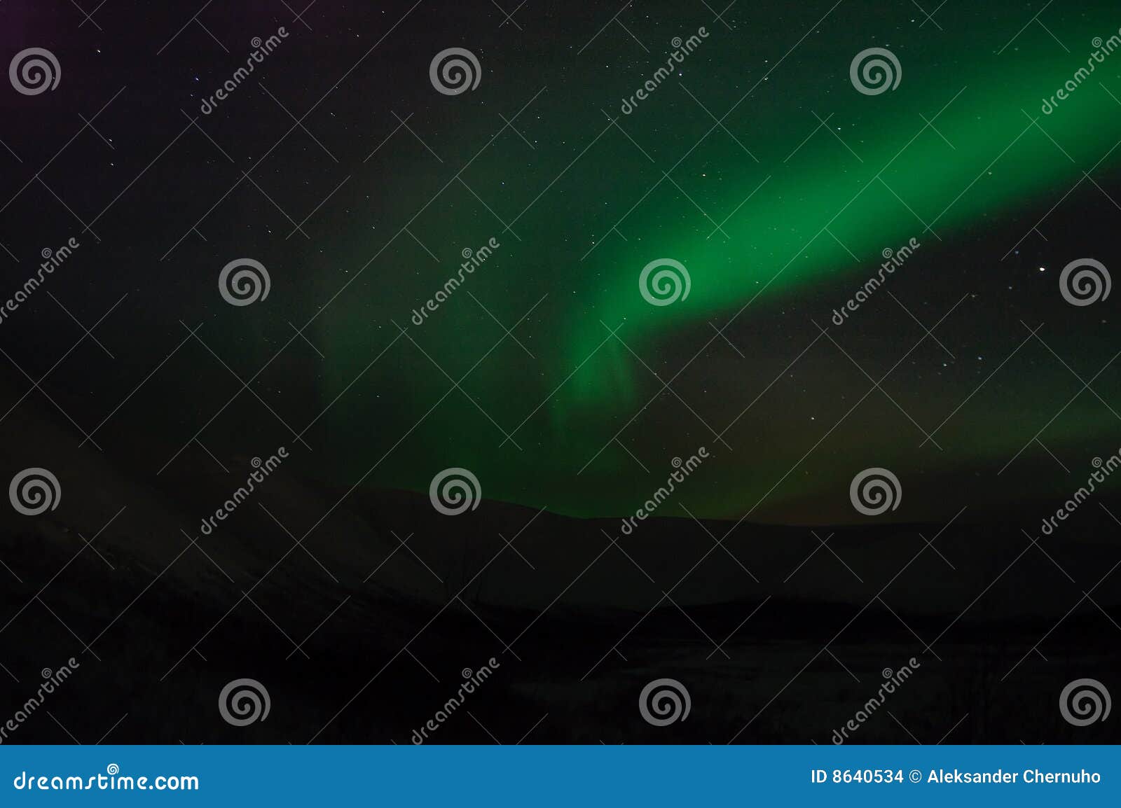 Ribbons of Aurora polaris stock photo. Image of luminosity - 8640534