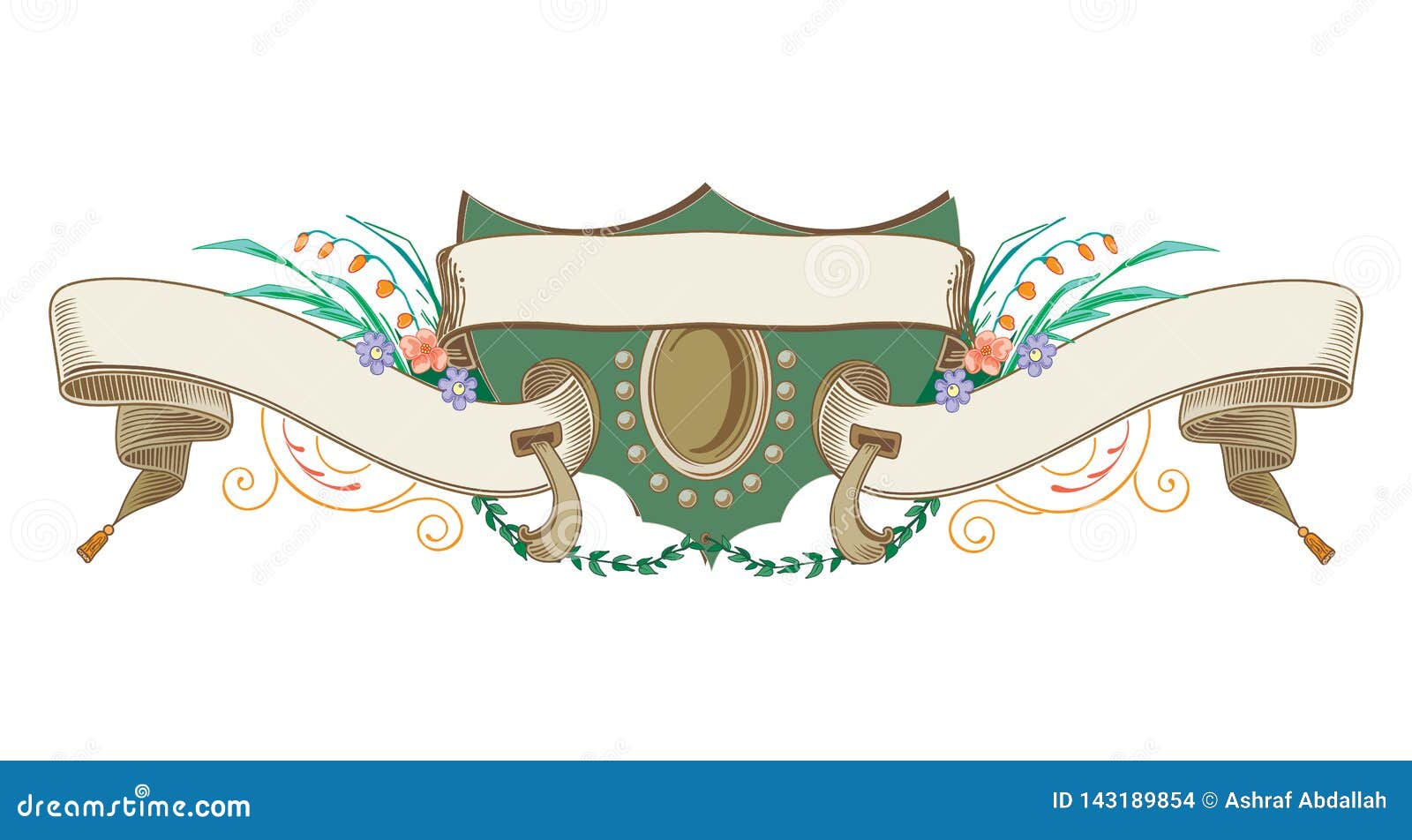Ribbons Banners Frames Illustration Vector Stock Vector - Illustration ...