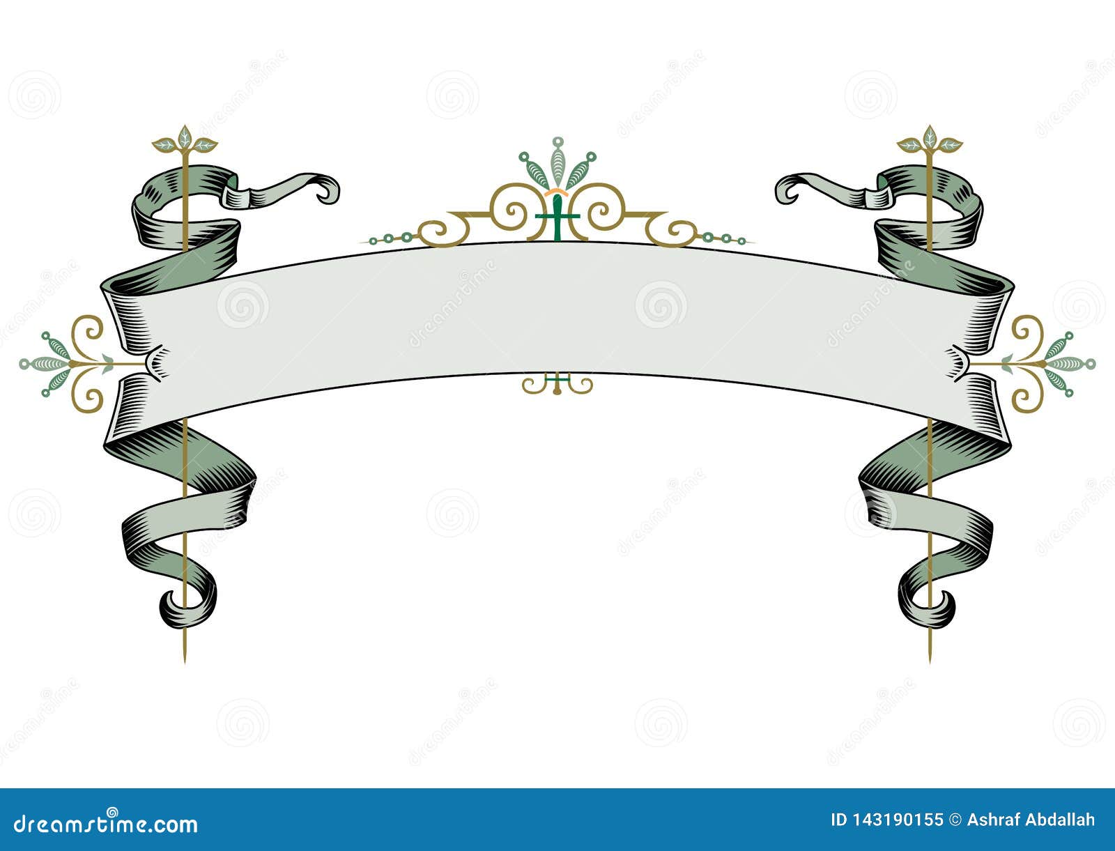 Ribbons Banners Frames Illustration Vector Stock Vector - Illustration ...