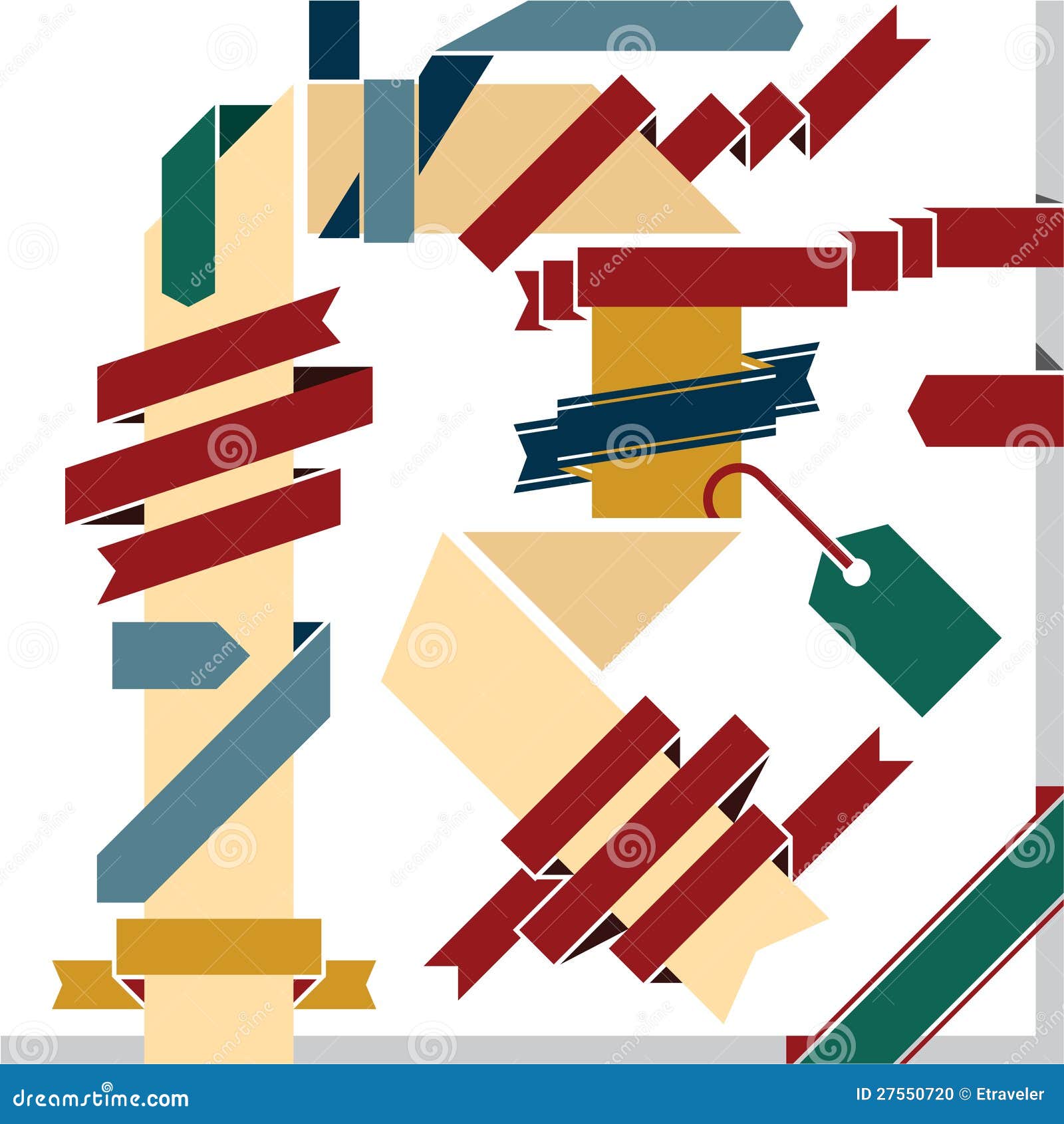 Ribbons banners. R letter. stock vector. Illustration of card - 27550720