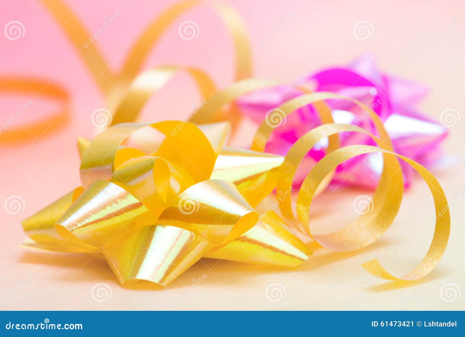 Ribbons and Bows for Gift Wrapping Stock Image - Image of ornament ...