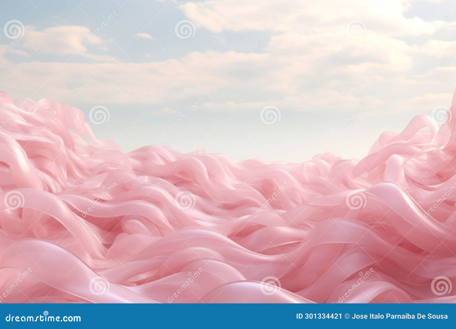 Ribbons in the Clouds Cloud Formations Creating Stock Illustration ...