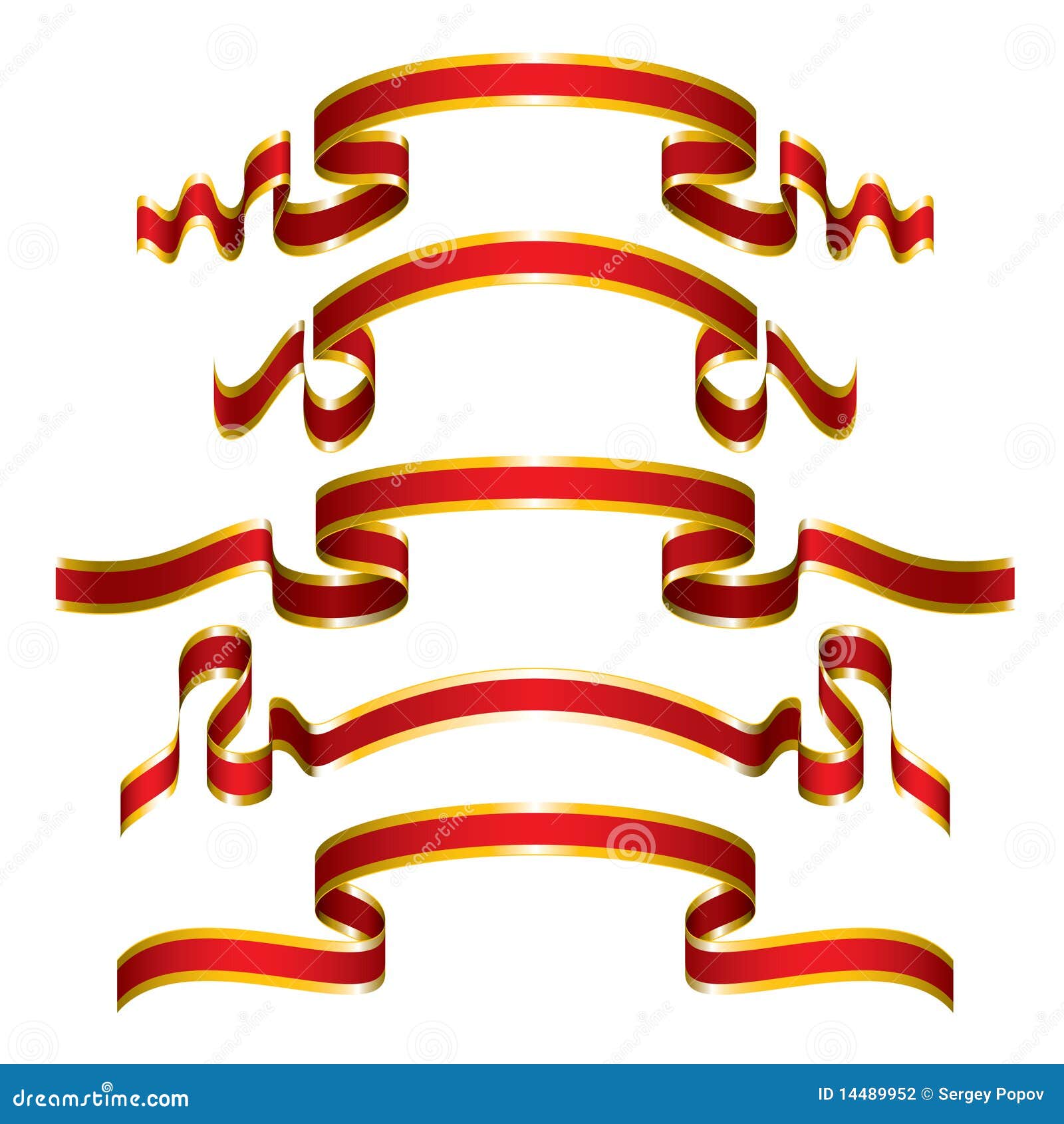 Ribbons collection stock vector. Illustration of element - 14489952