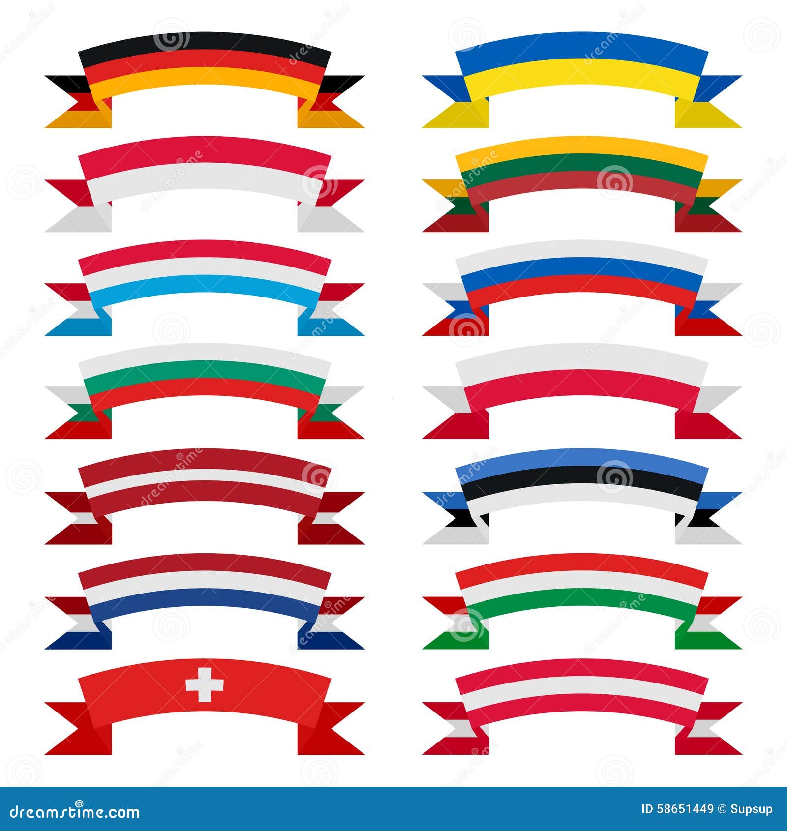 Ribbons of countries stock vector. Illustration of geography - 58651449