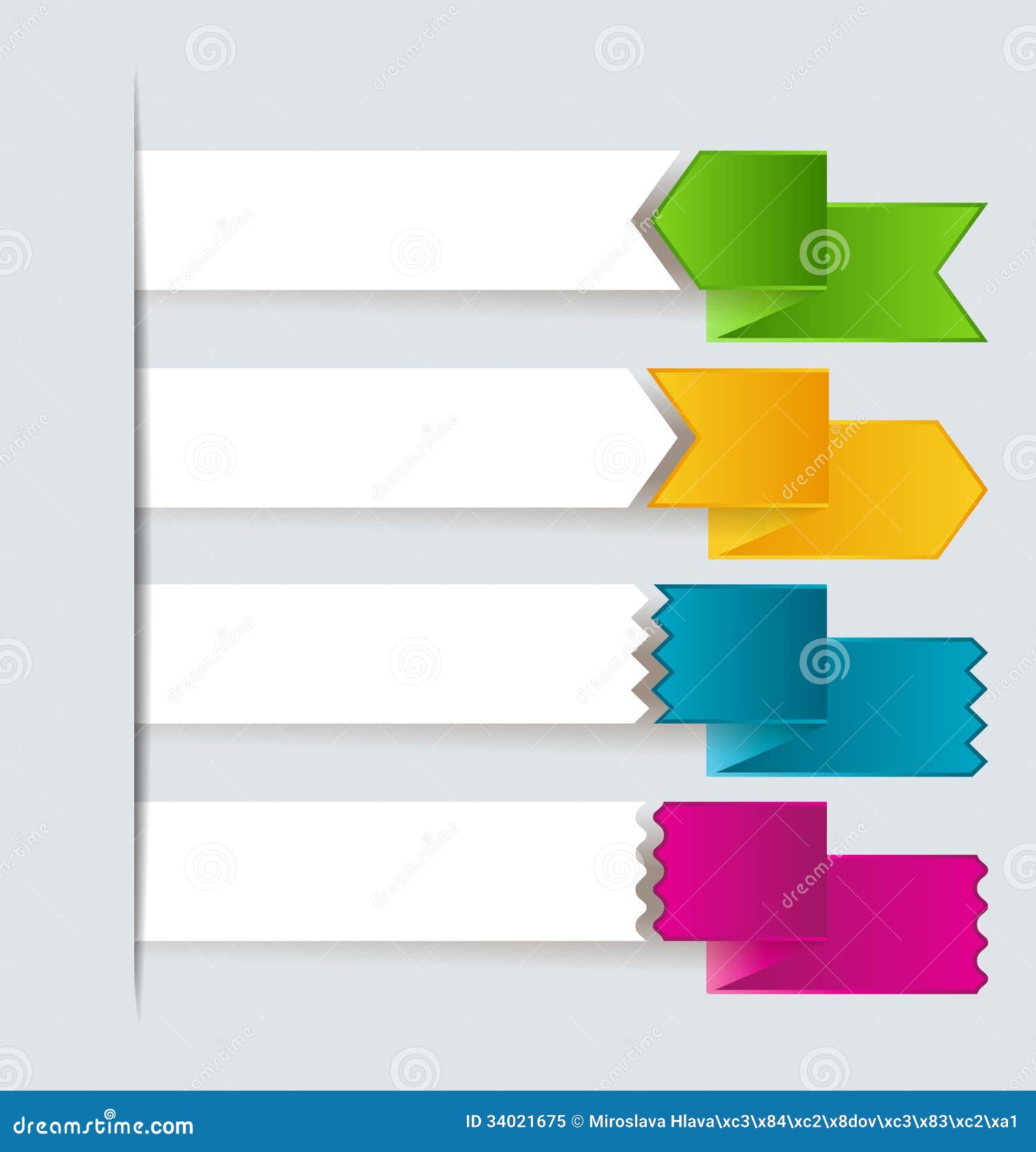 Ribbons stock vector. Illustration of message, modern - 34021675