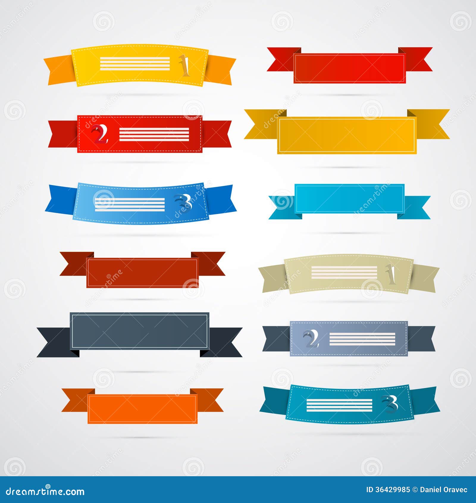 Ribbons, Labels Set stock vector. Illustration of colorful - 36429985