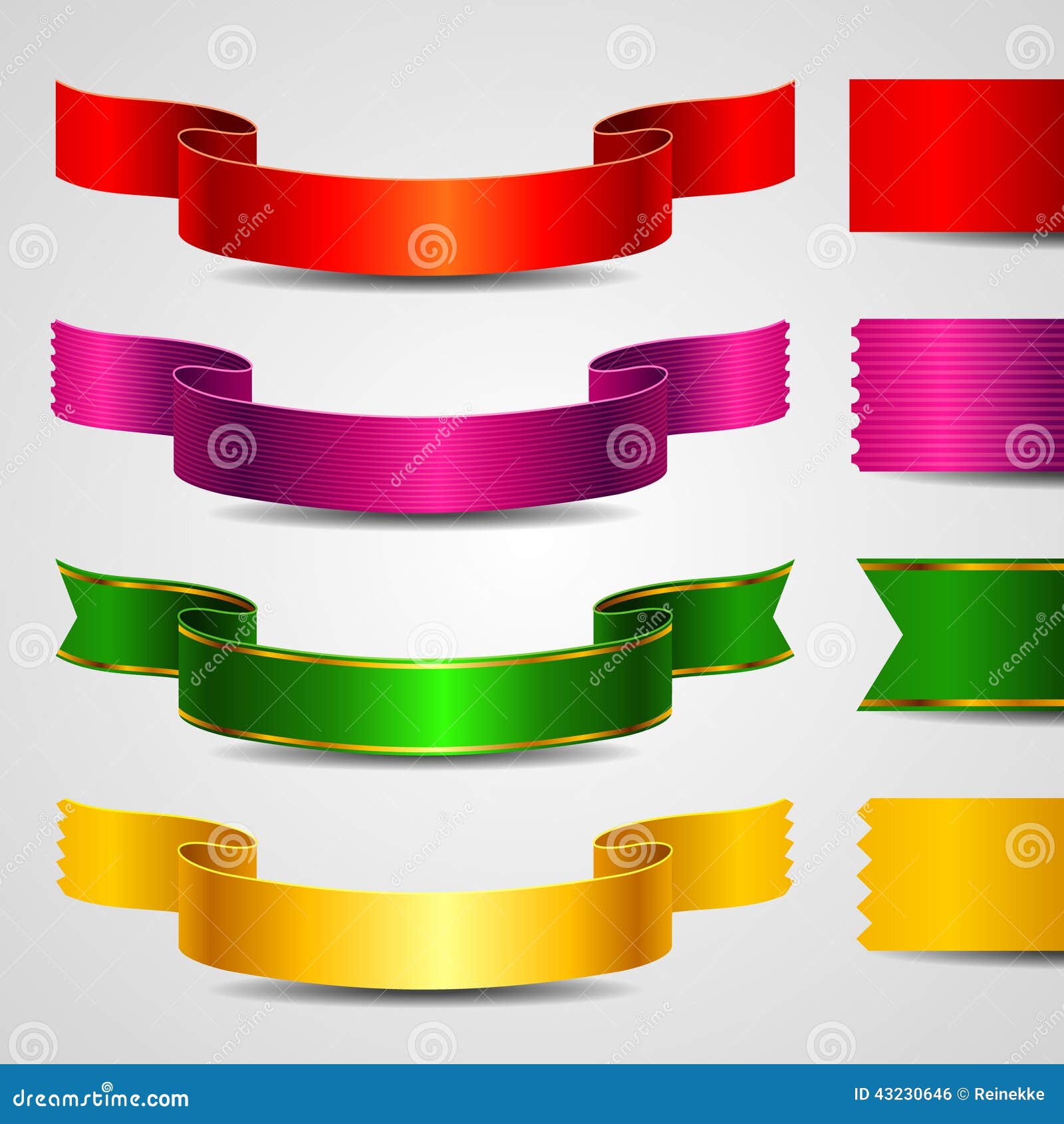 Ribbons stock vector. Illustration of flag, color, placard - 43230646
