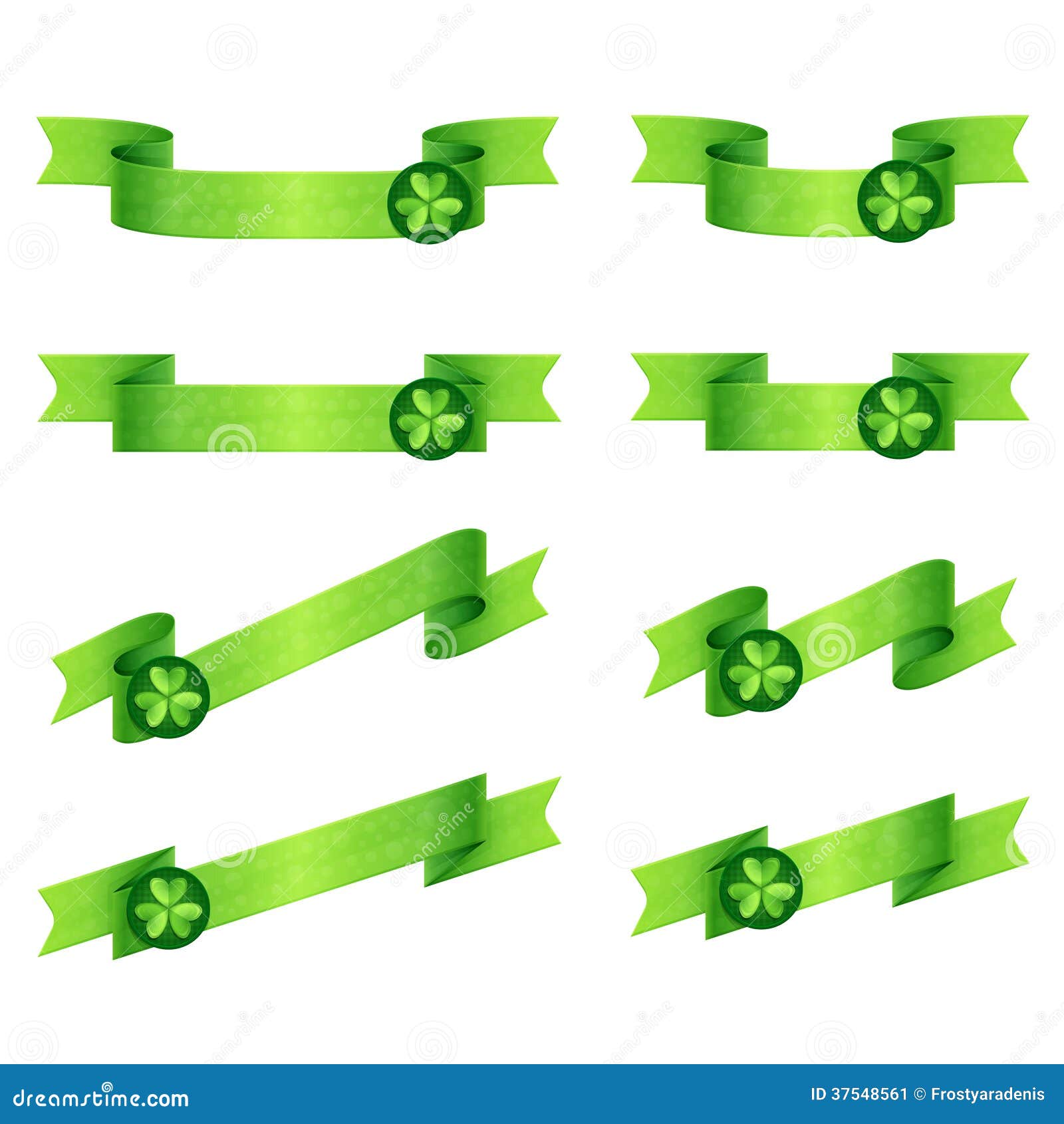 Ribbons Shamrock stock vector. Illustration of sign, patrick - 37548561
