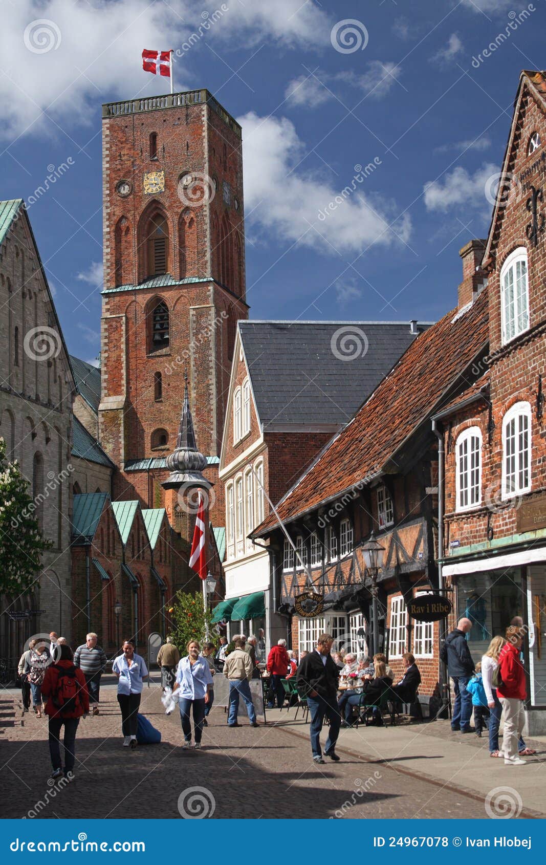 Ribe, Denmark editorial stock photo. Image of danish - 24967078