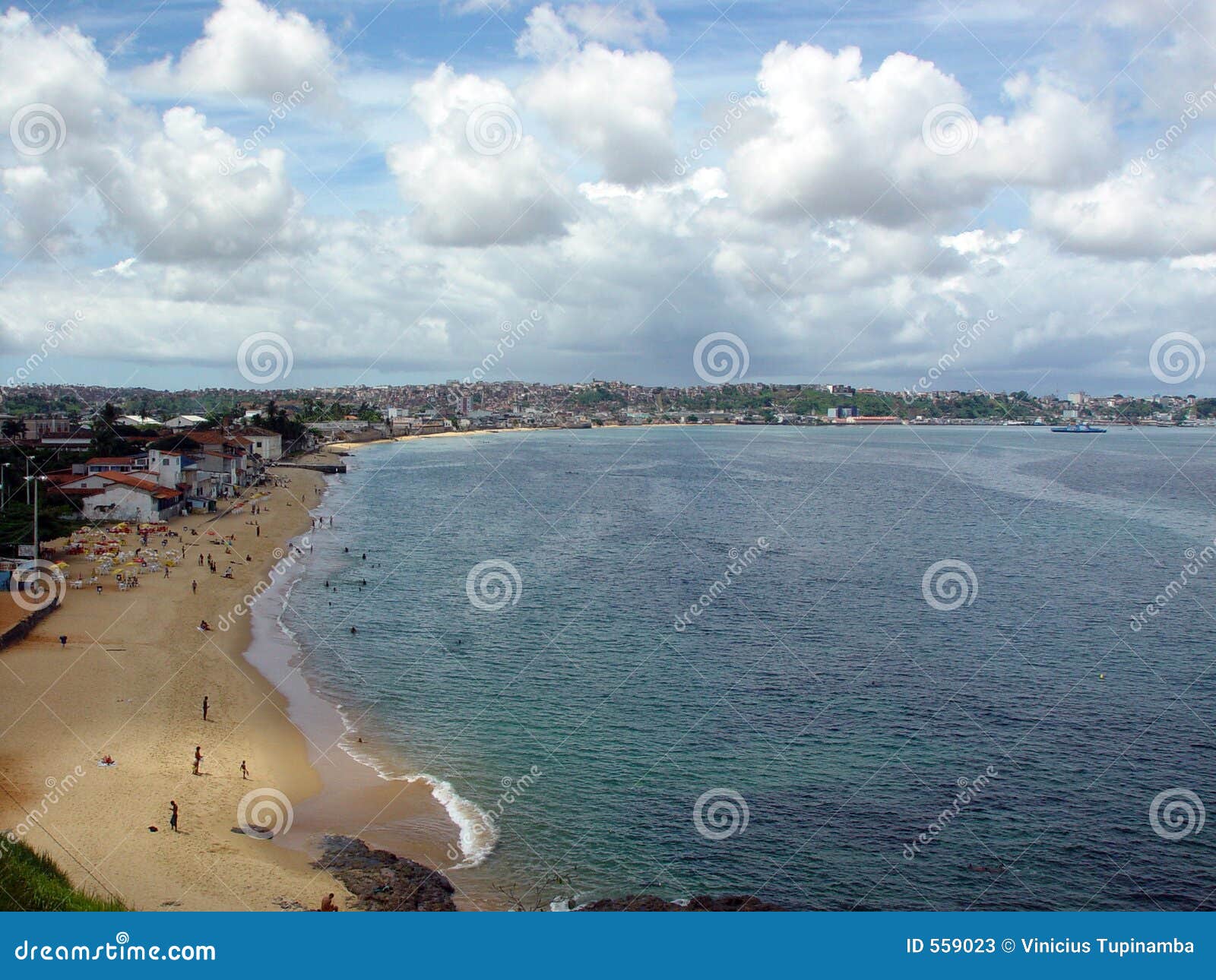 Ribeira Beach stock image. Image of color, fort, building - 559023