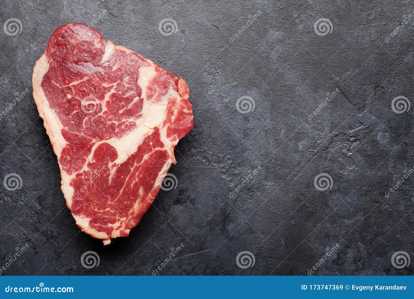 Ribeye raw beef steak stock image. Image of filet, black - 173747369