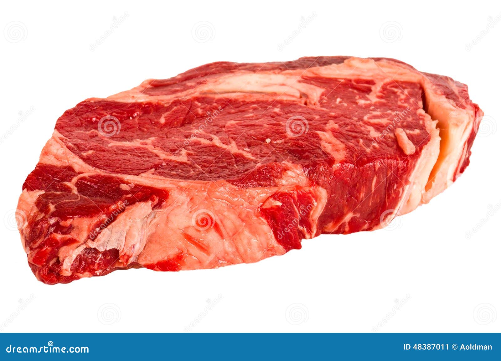 Single Raw Ribeye Or Delmonico Beef Steak Royalty-Free Stock Image ...