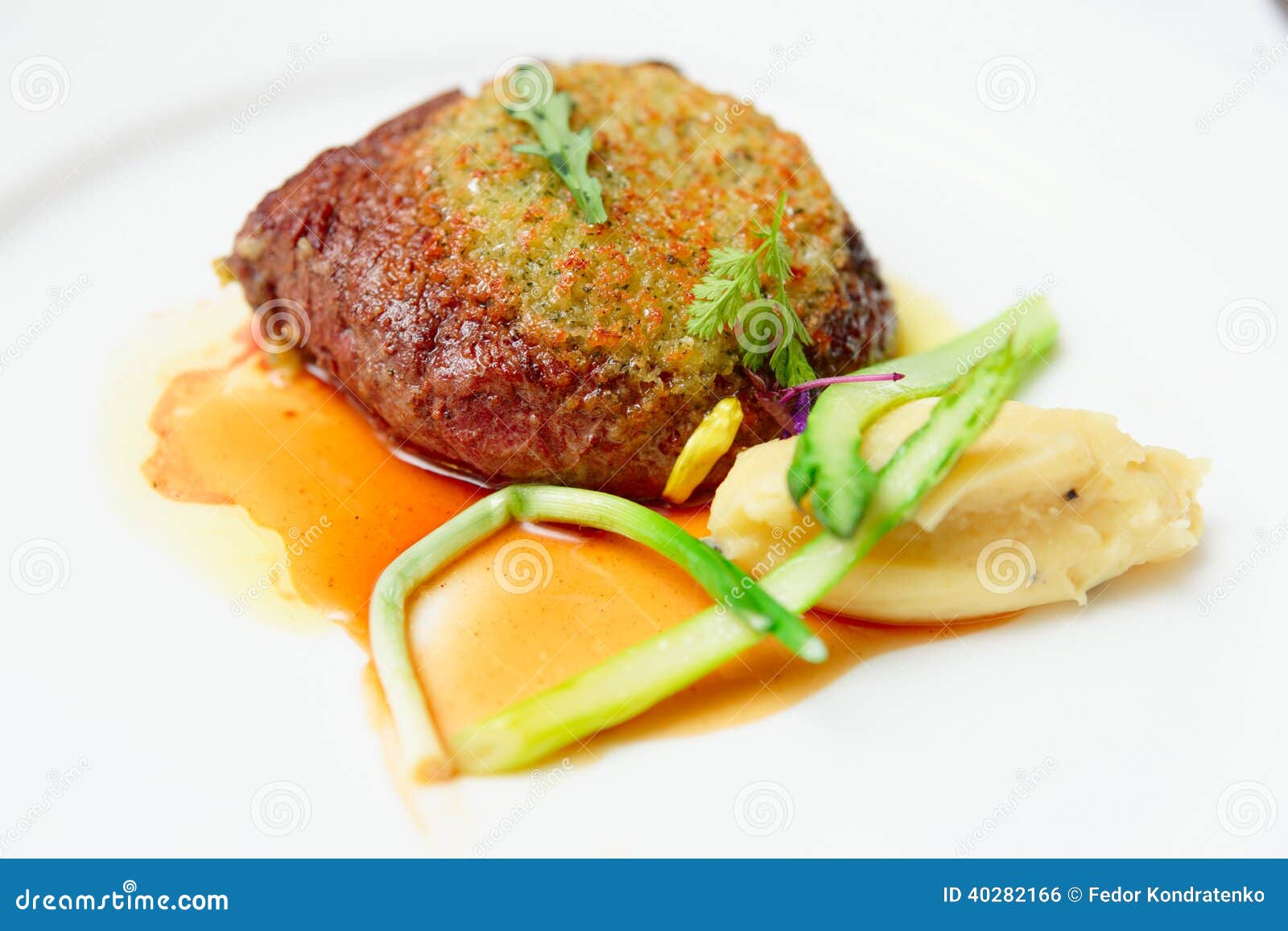 Ribeye Steak with Potato Puree Stock Photo - Image of pepper, color ...