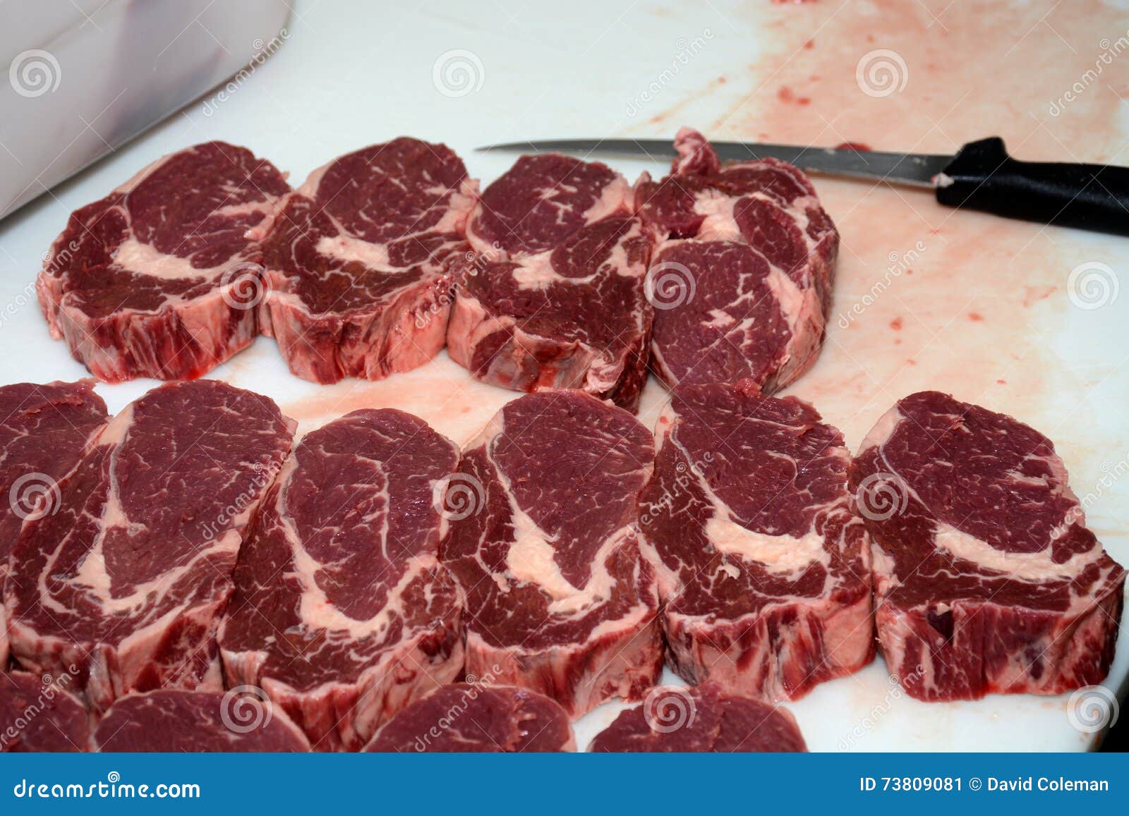 Ribeye steaks stock image. Image of trimmed, room, retail - 73809081